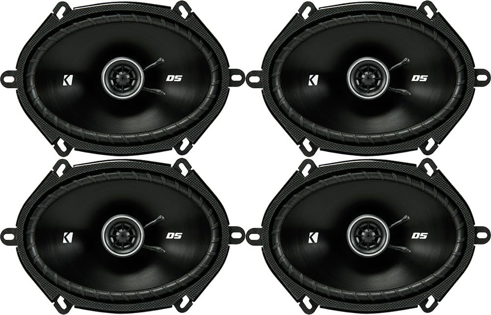 4) Kicker 43DSC6804 D-Series 6x8 200 Watt 2-Way 4-Ohm Car Coaxial Speakers Four by Kicker