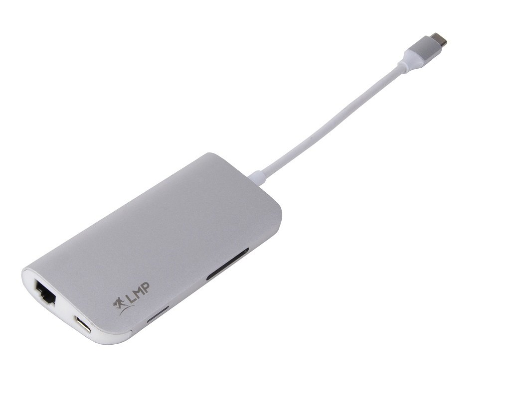 LMP USB-Cミニドック - HDMI、USB 3.0、イーサネット、SD/MicroSD、USB-Cを備えた8ポートUSB-Cミニドック
