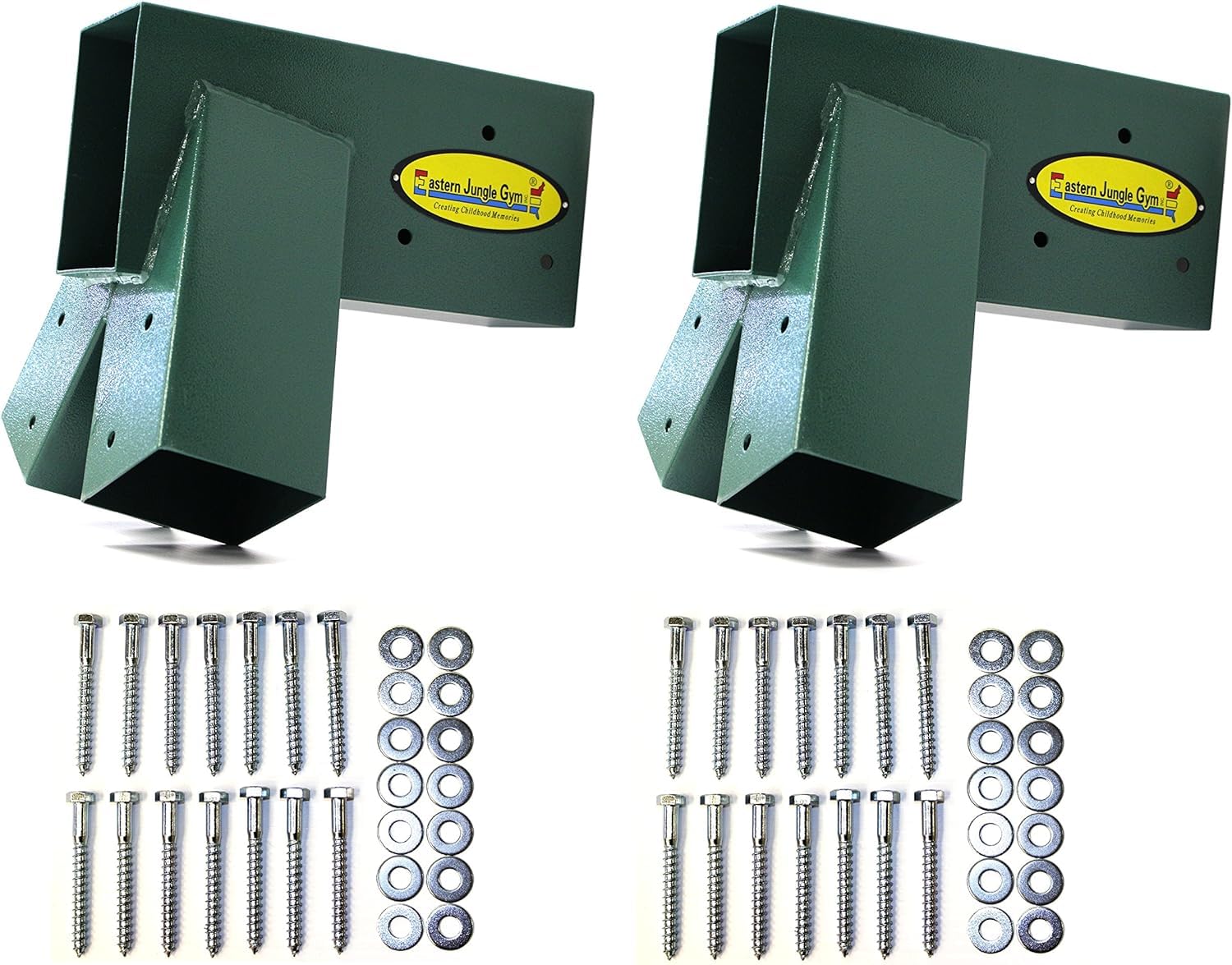 Eastern Jungle Gym Easy 1-2-3 90° Aフレームスイングセットブラケット 高耐久 2 Brackets Bundle Bracket Kit