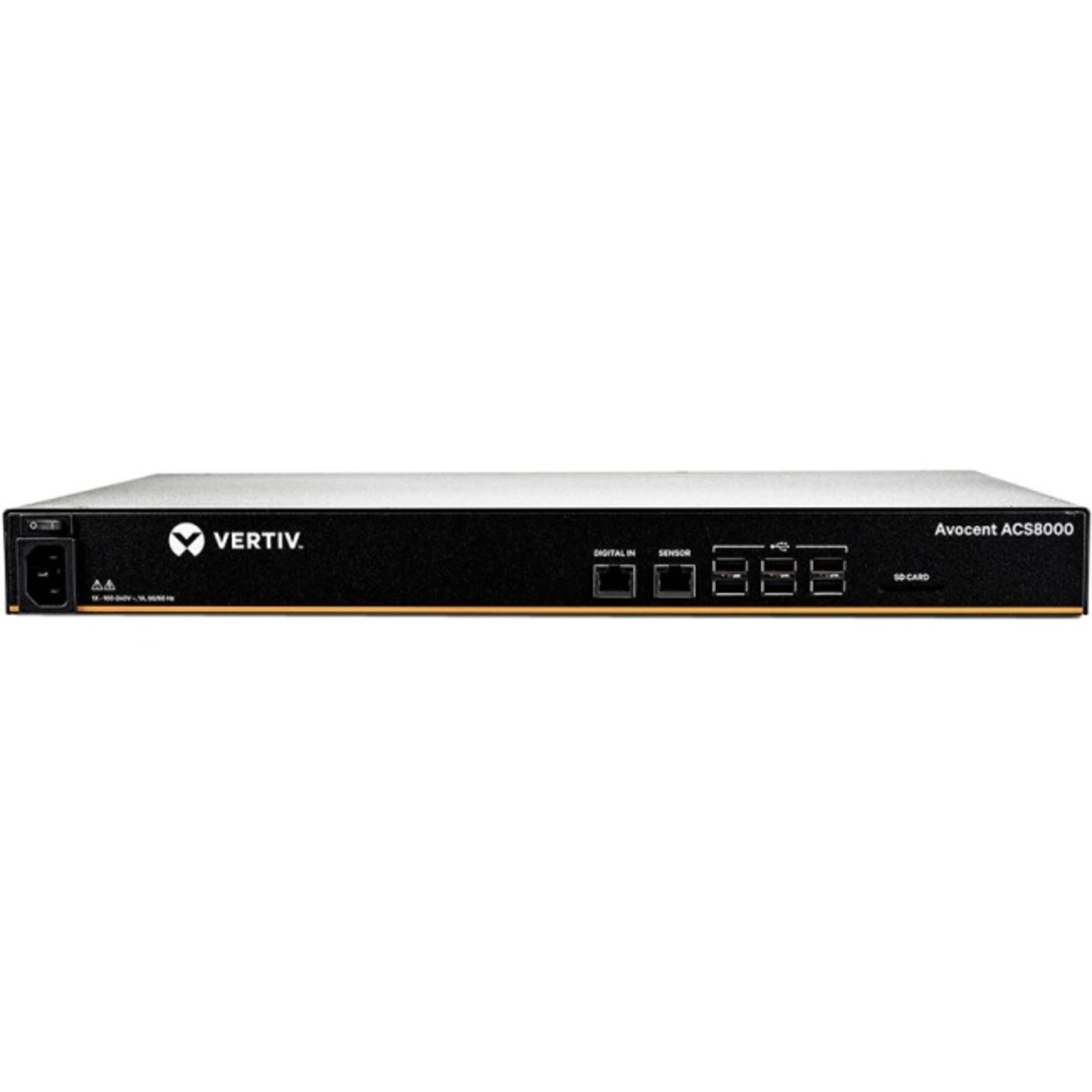 Avocent ACS Advanced Console Server ACS8008SAC-400 - Console server - 8 ports - GigE RS-232 - 1U
