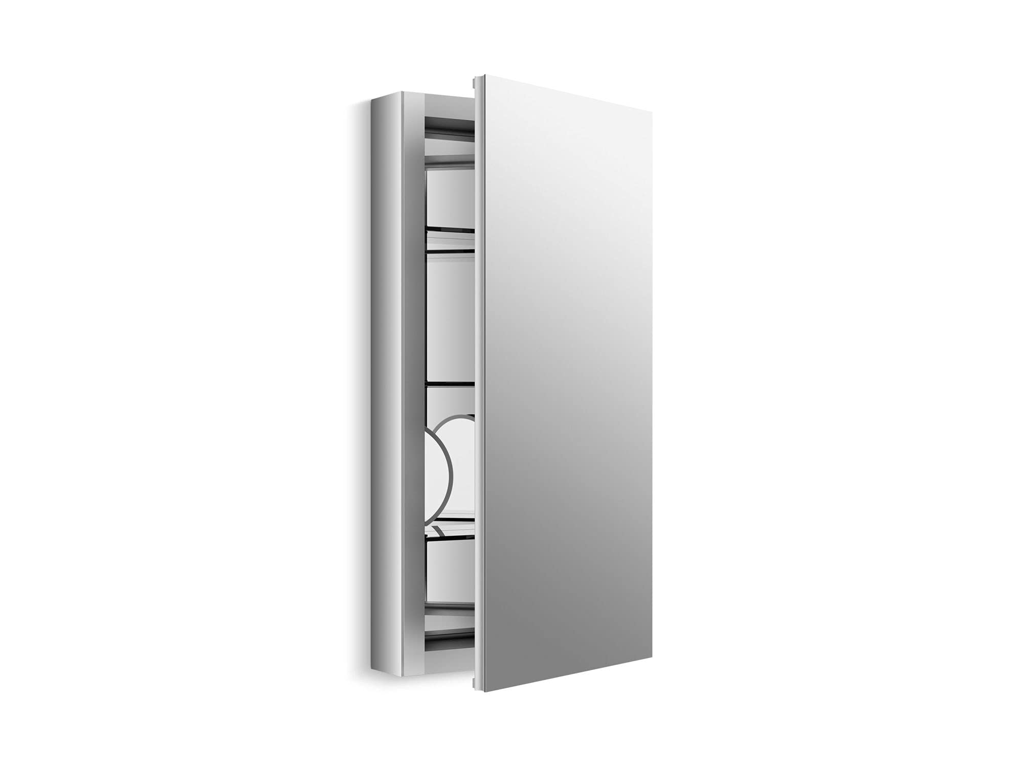 Kohler 99001-scf-na VerderaアルミMedicine Cabinet with Adjustable flip-outフラットミラー、15インチW x 30インチH Verde