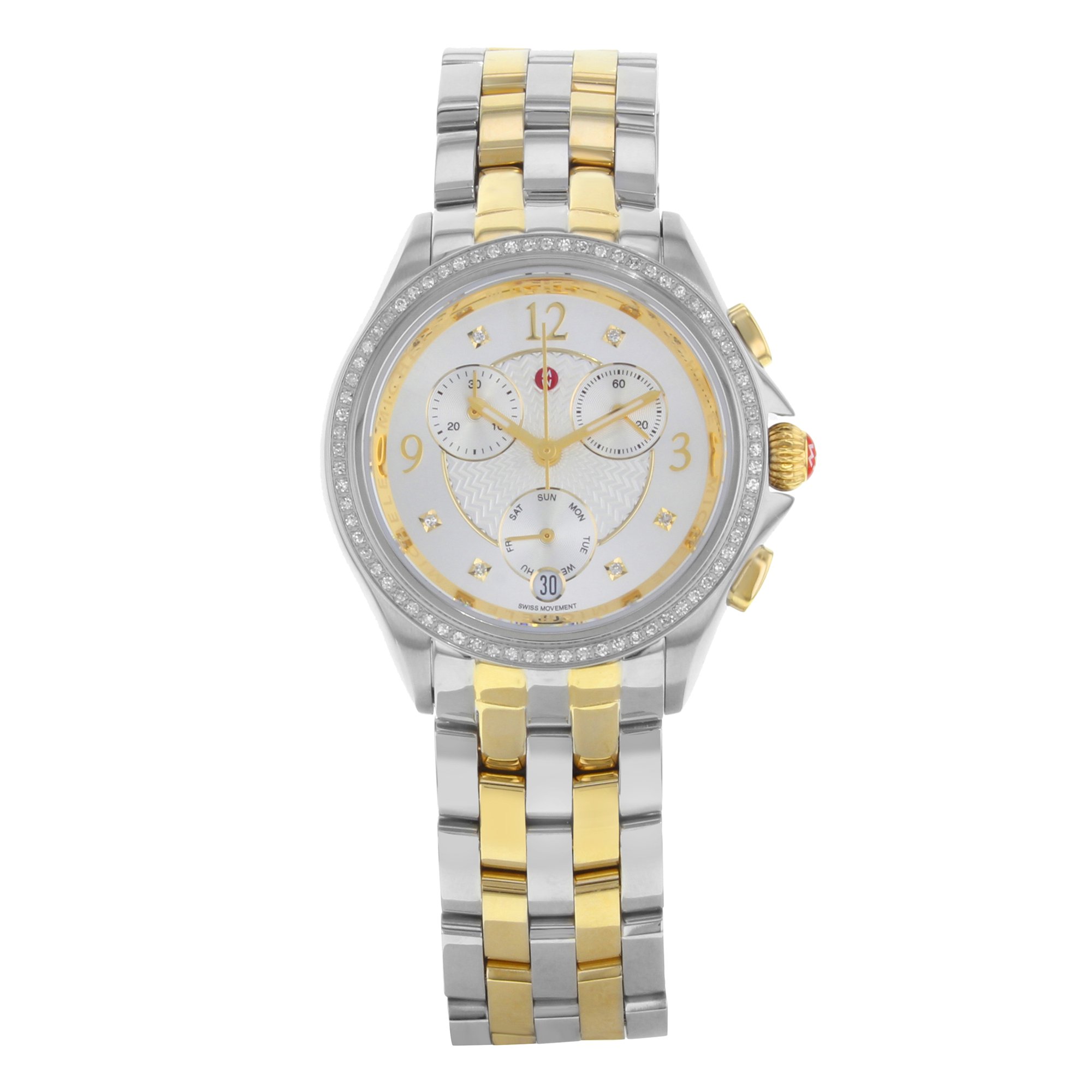 Michele Belmore mww29b000006 Two ToneステンレススチールQuartz Ladies Watch