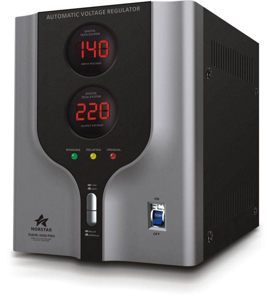 Norstar 電源コンバーター 電圧安定器付き (5000ワット) - ステップアップ&ステップダウン電圧変圧器 - 自動電圧レギュレータ スタビライザー付き (5000ワット)