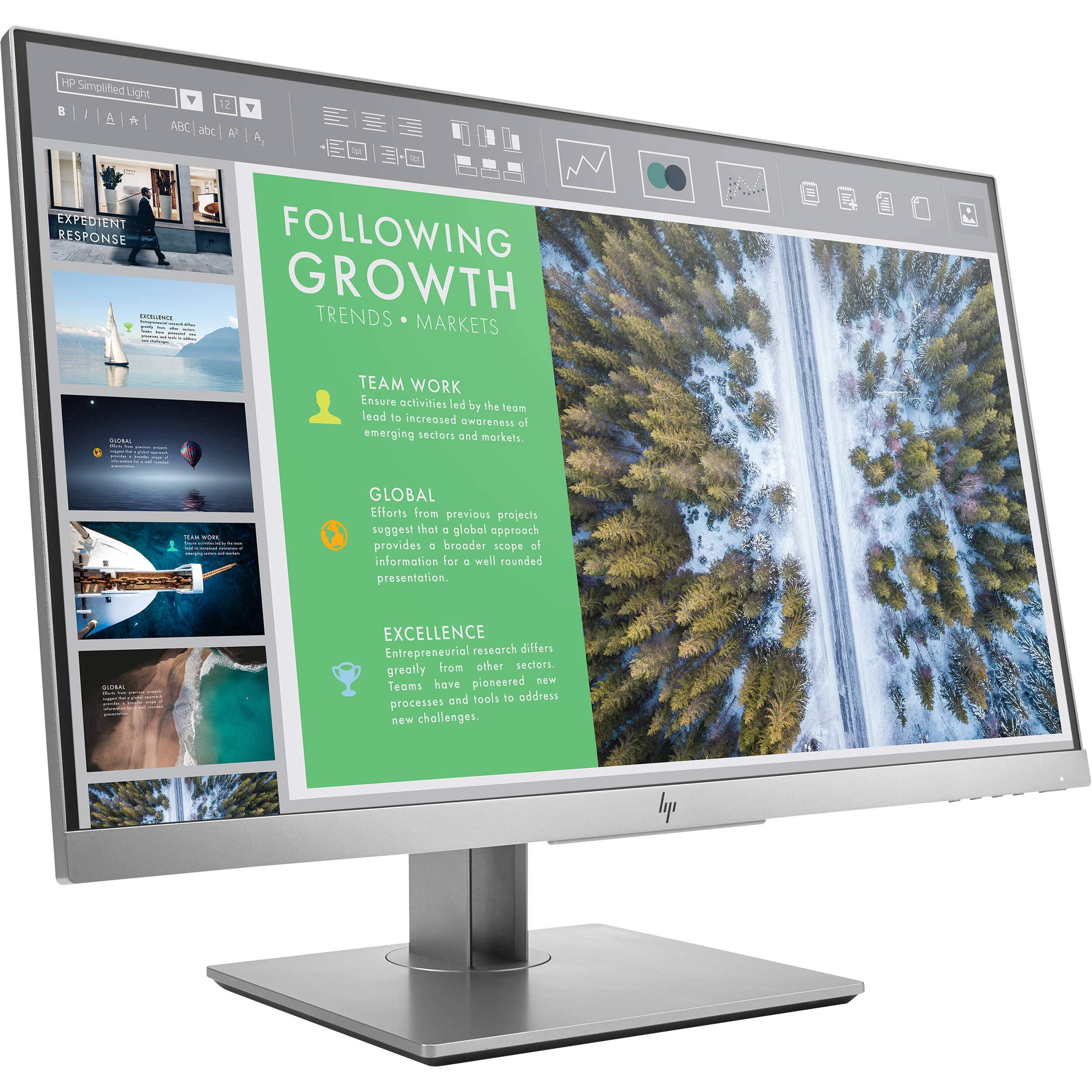 HP EliteDisplay E233 23-Inch Screen LED-Lit Monitor Silver (1FH46AA#ABA)