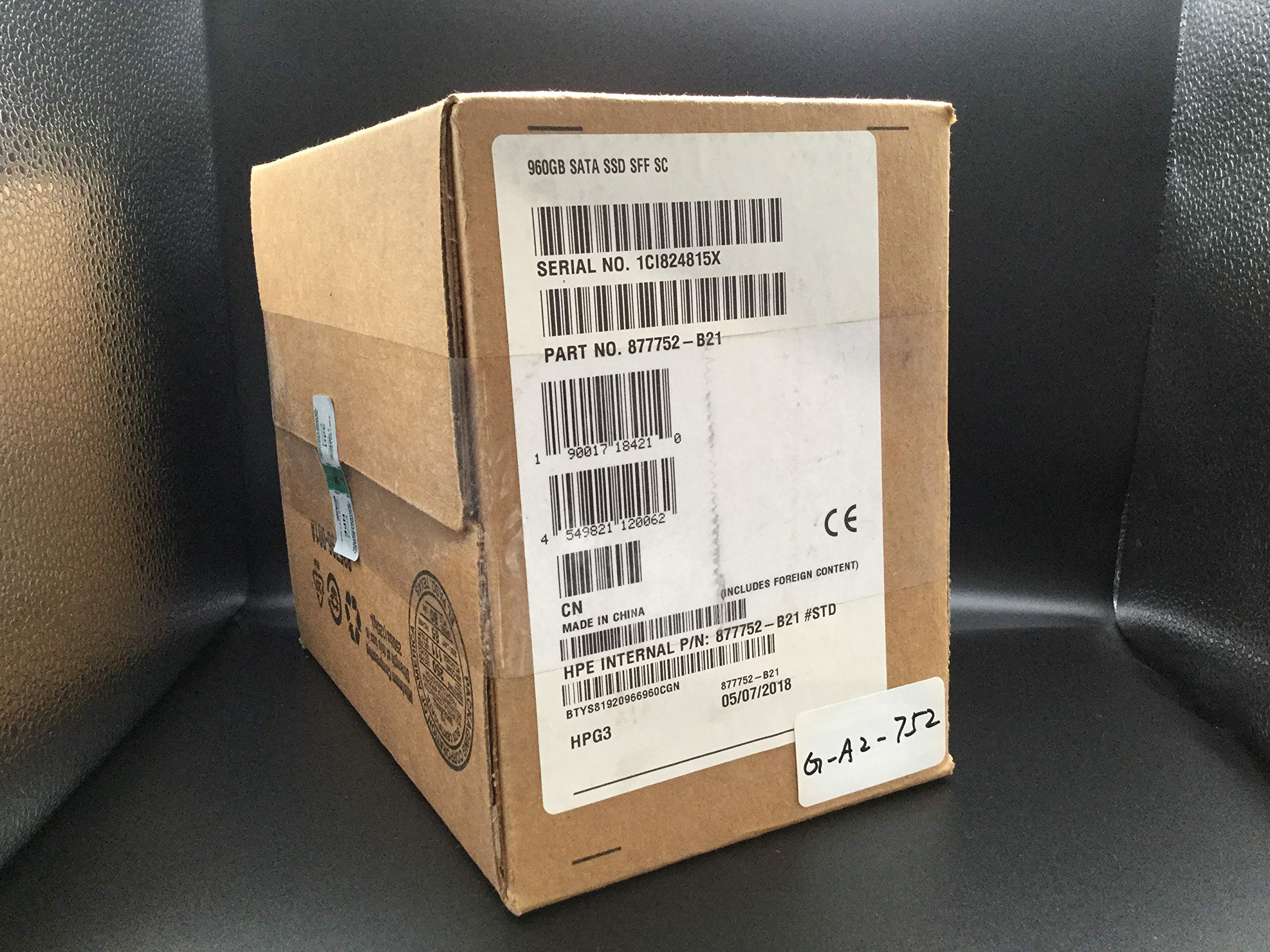 HPE Read Intensive ソリッドステートドライブ 960 GB SATA 6Gb/S (877752-B21)