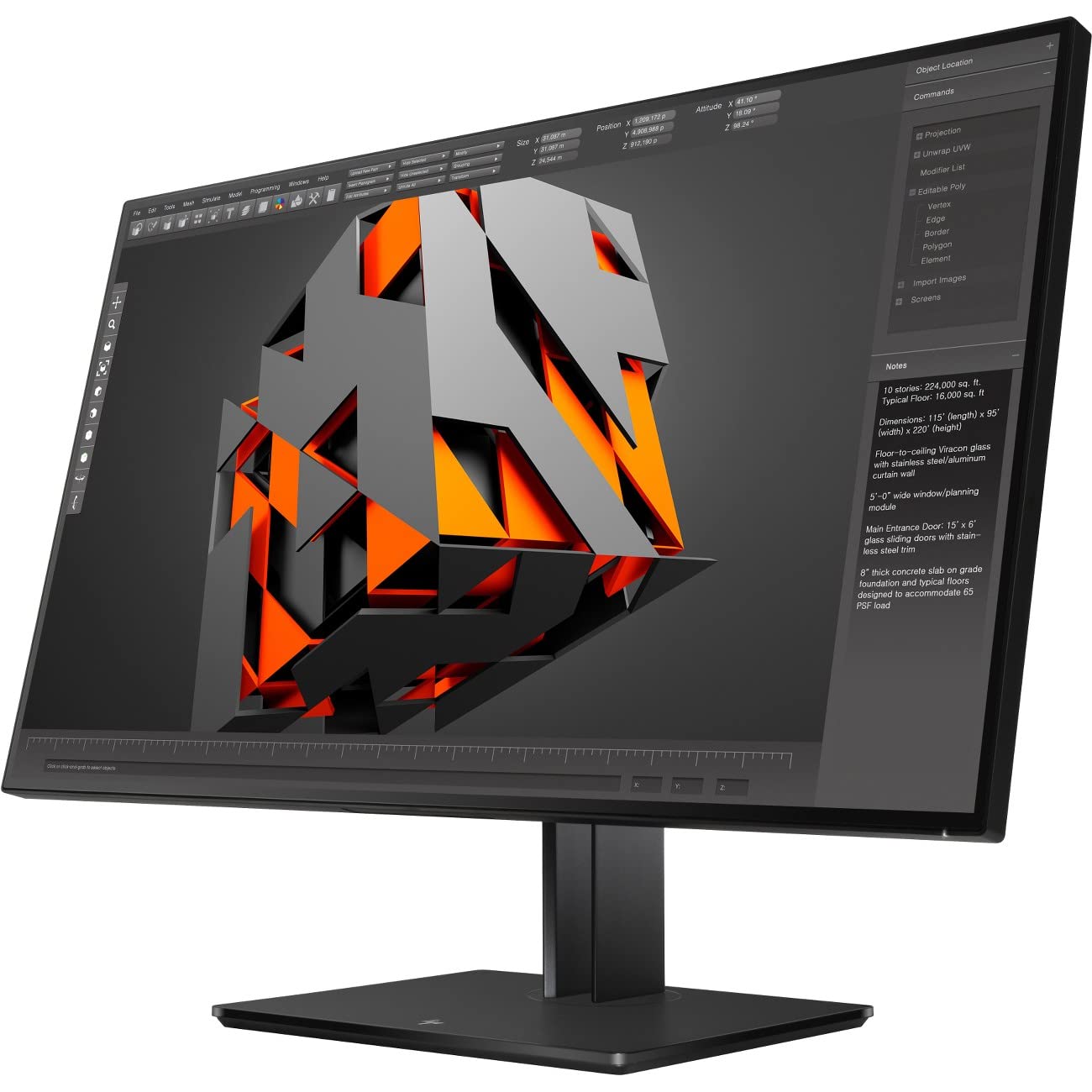 HP Business Z32 31.5 Inches 4K UHD WLED LCD (3840 x 2160) Black Pearl Monitor Display Model:1AA81A4