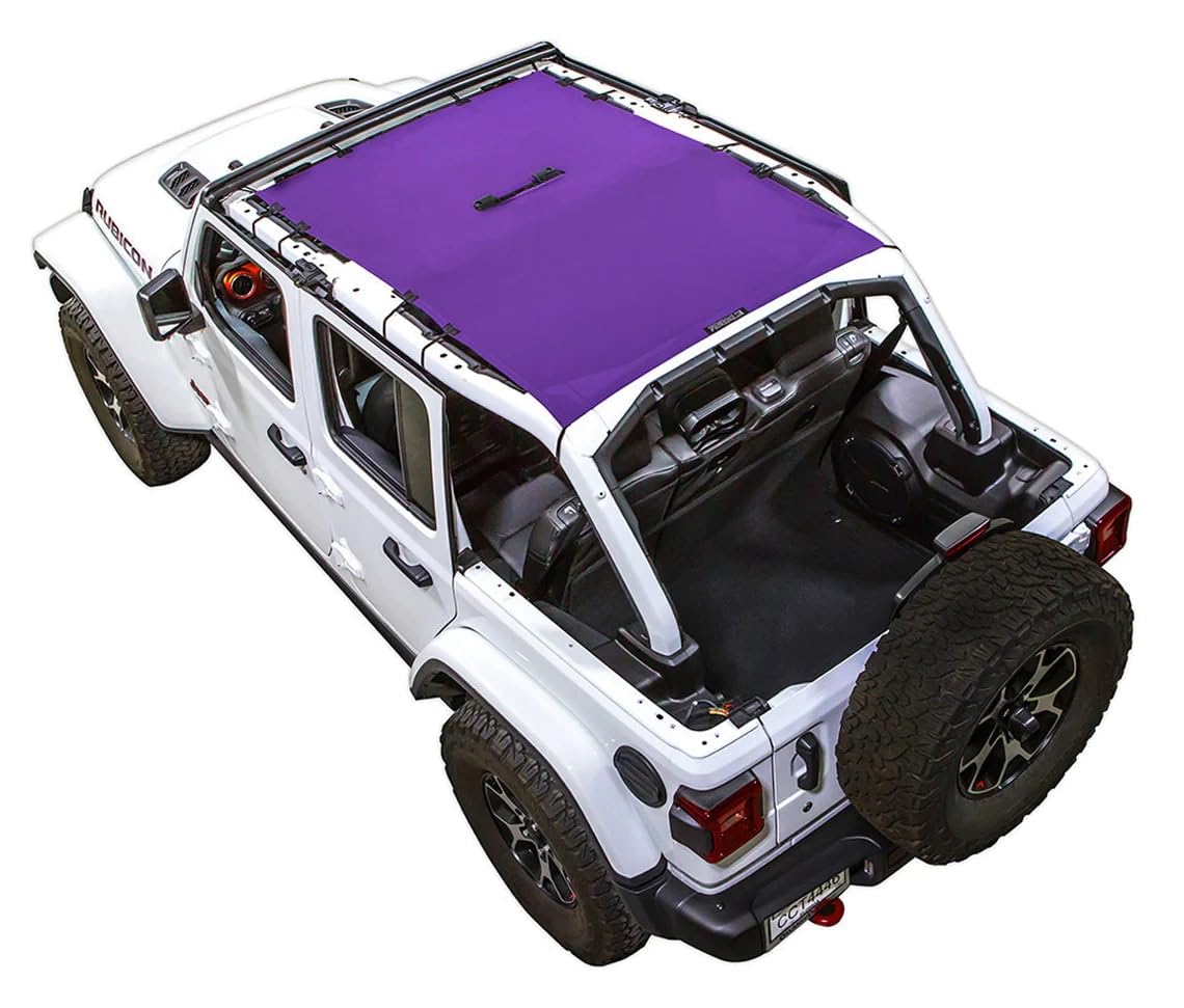 SPIDERWEBSHADE メッシュ ジープ サンシェード トップ Jeep JLU 4ドア対応 (2018年-現在) 米国製 メッシュサンシェード トップ サンシェード ジープアクセサリー (パー