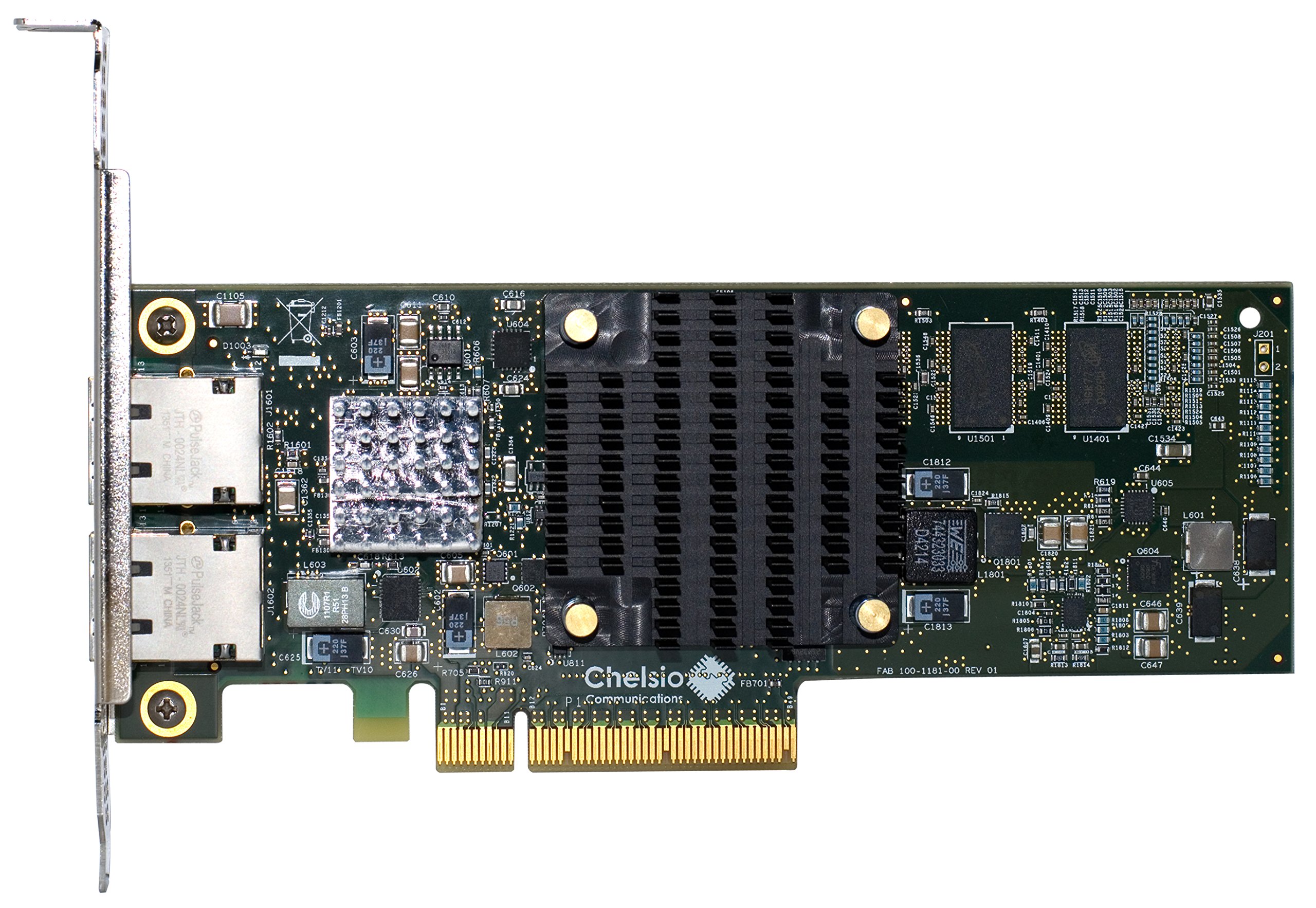 2-port Low Profile 1/10GbE Base-T UWire Adapter with PCI-E x8 Gen 3 RJ45 connector