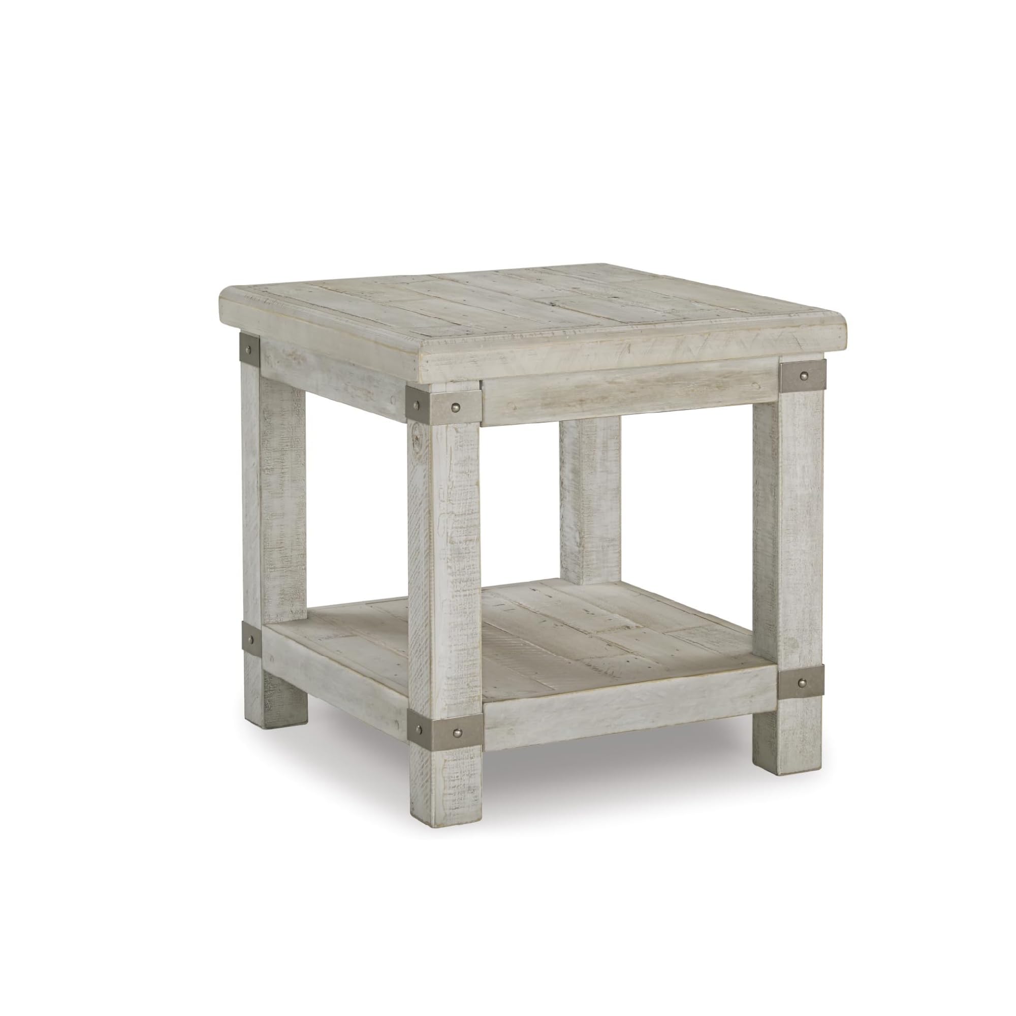 Signature Design by Ashley Carynhurst Rectangular End Table White Wash Gray 141［並行輸入］