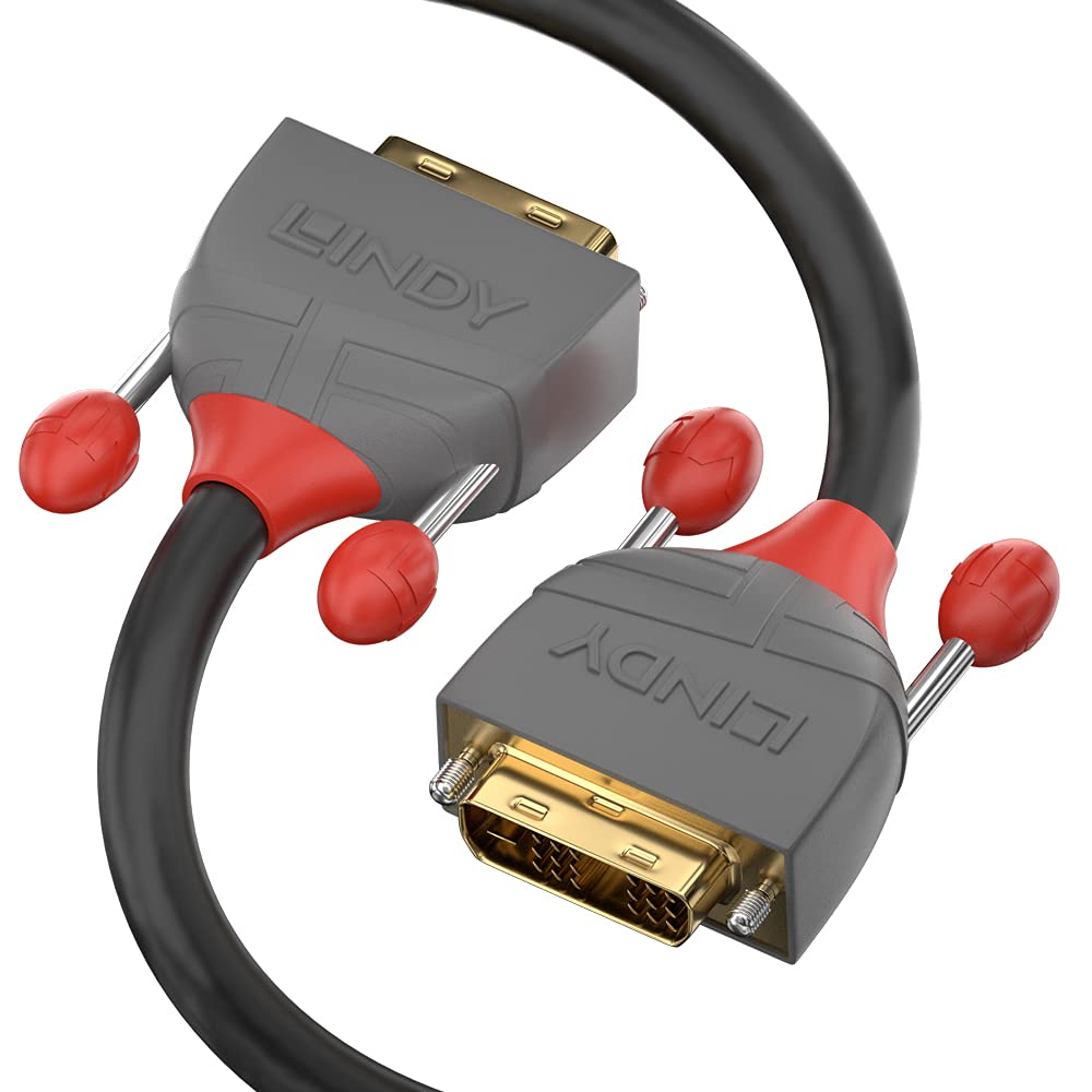 LINDY 36242 DVI-Dシングルリンクケーブル - アントララインブラック、20m