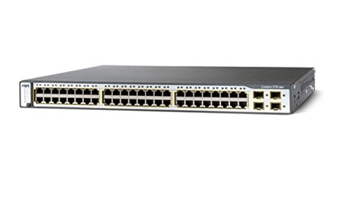 Cisco WS-C3750-48PS-E Catalyst 48 イーサネット 10/100 ポート IEEE 802.3af Cisco先行標準PoE 4SFP IPサービス 電源1個 (リニュー