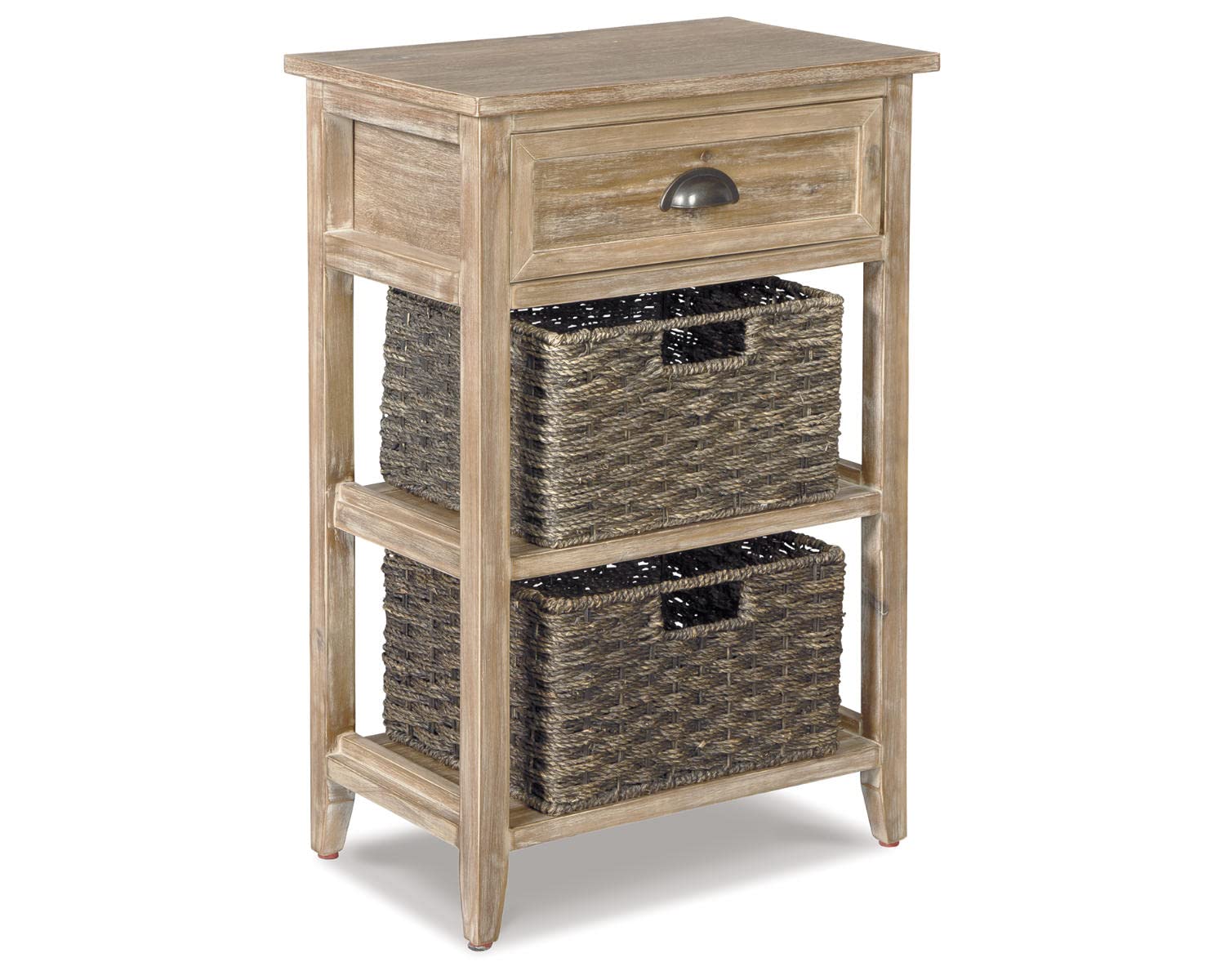 Signature Design by Ashley - Oslember Accent Table - Casual - Light Brown - With 2 Baskets 141［並行輸入］