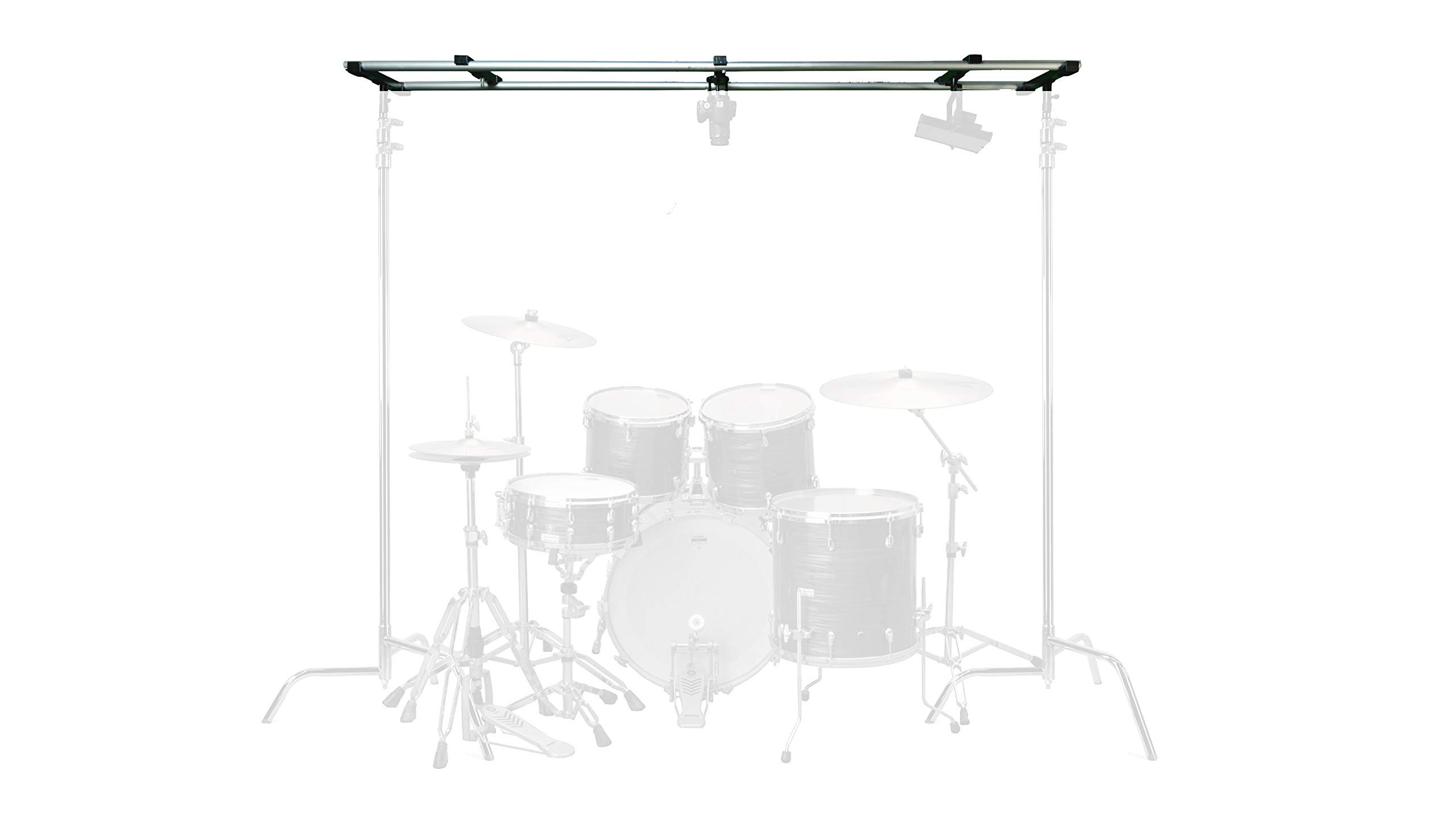 Glide Gear OH 150 オーバーヘッドカメラとライトトラスリグ、モジュラー 4~12フィート 調節可能なプラットフォーム Cスタンドと三脚用 最大20ポンドまでサポート