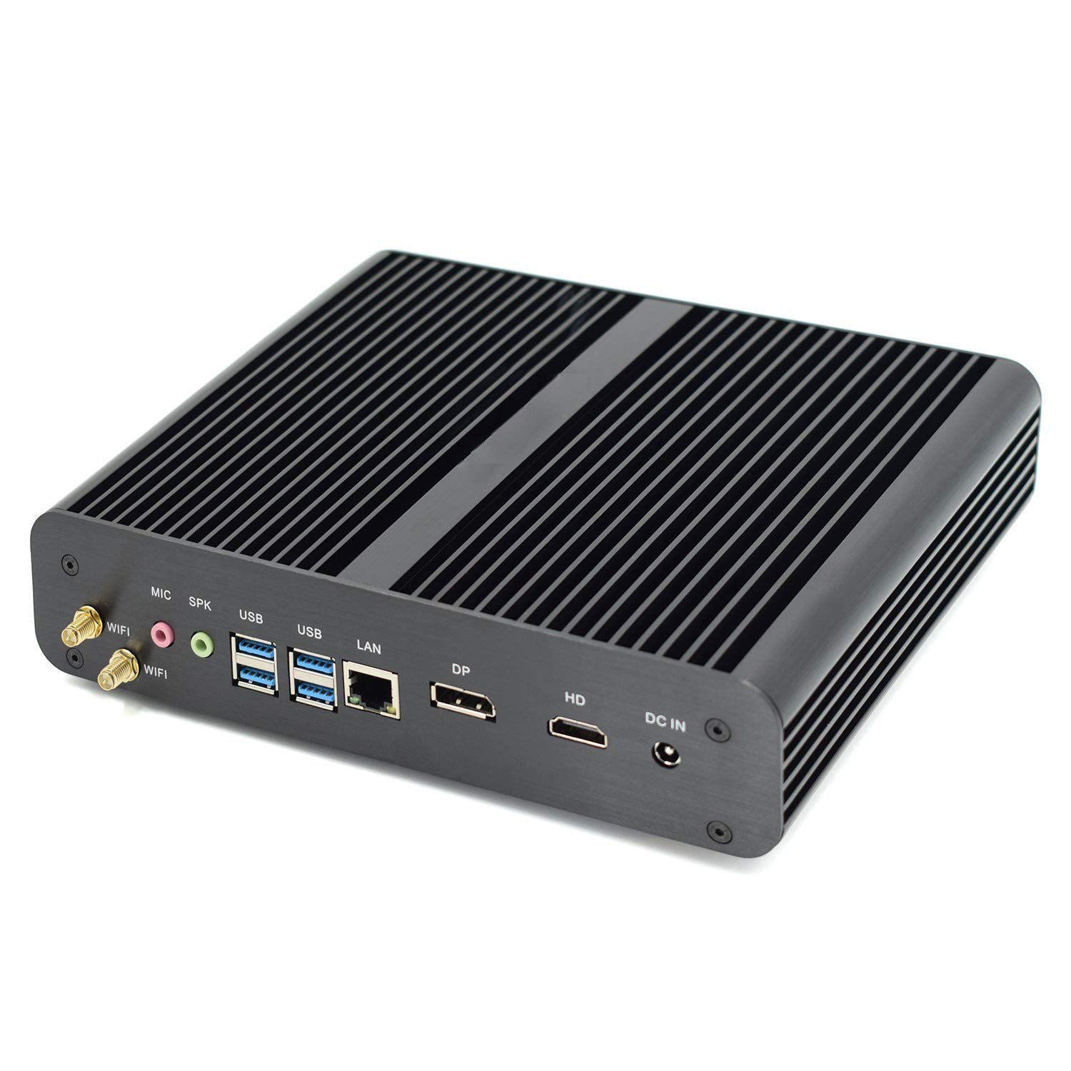 Partaker B16 Fanless Mini PC Slim Desktop Computer Intel i7 8550U/i7 8565U/i7 8559U 8th Gen. 4 Cor