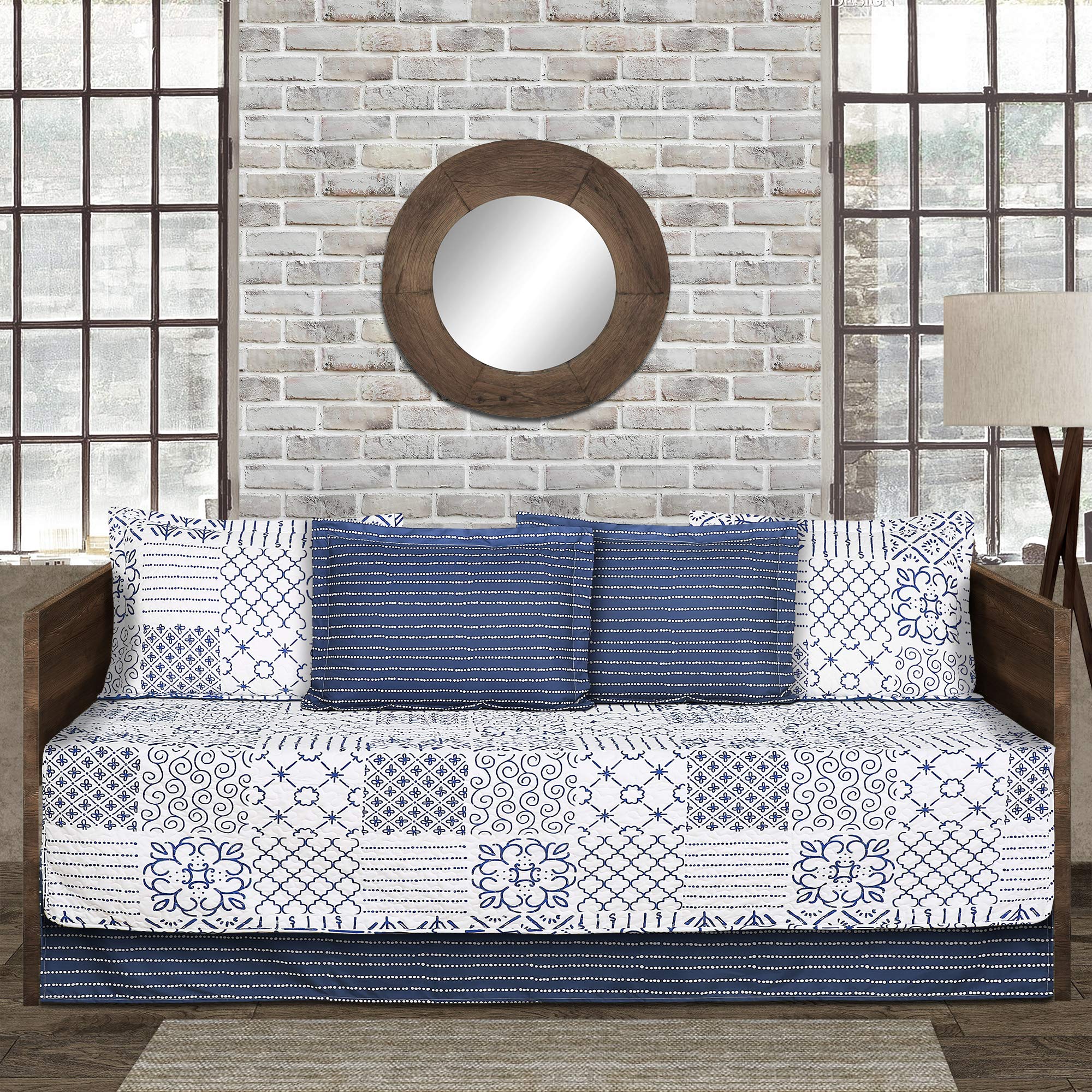 Monique Blue 6Pc Daybed Cover Set 39x75