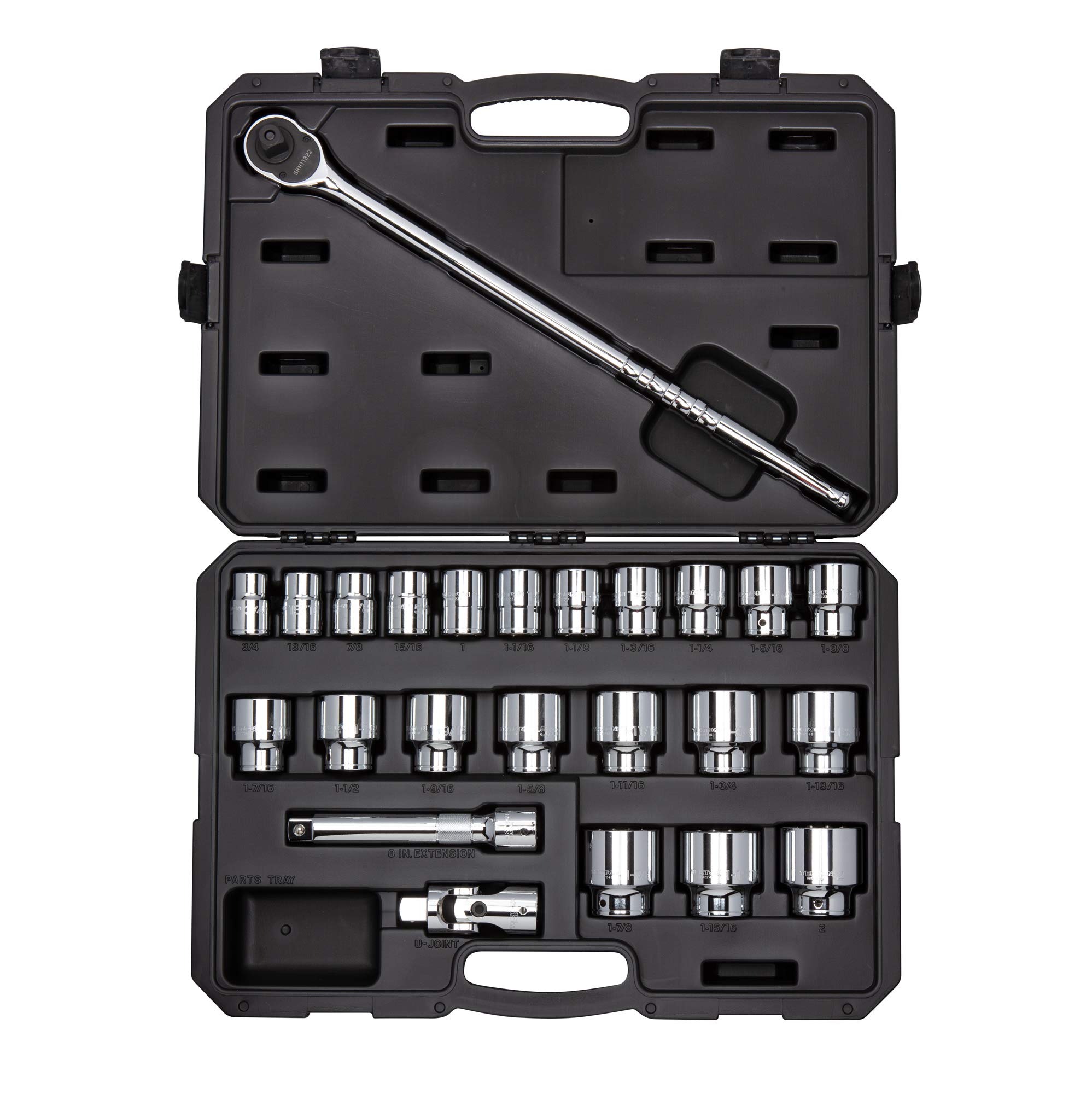 TEKTON 3/4 Inch Drive 6-Point Socket & Ratchet Set 25-Piece (3/4-2 in.) | SKT35104