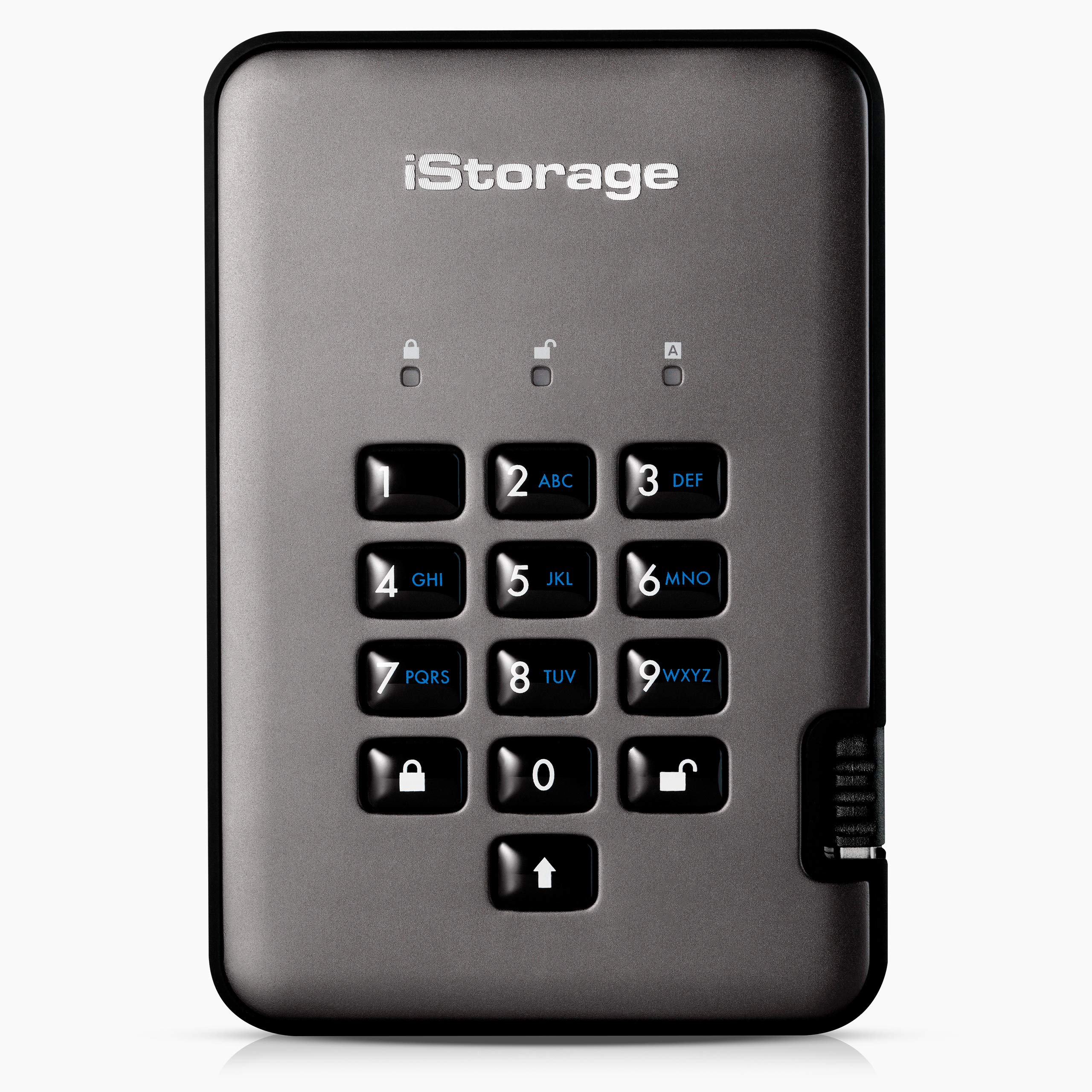 iStorage diskAshur PRO2 SSD 安全なポータブルソリッドステートドライブ - FIPSレベル3認定 - パスワード保護、ほこりや耐水性、ポータブル、軍用グレードのハードウェア暗