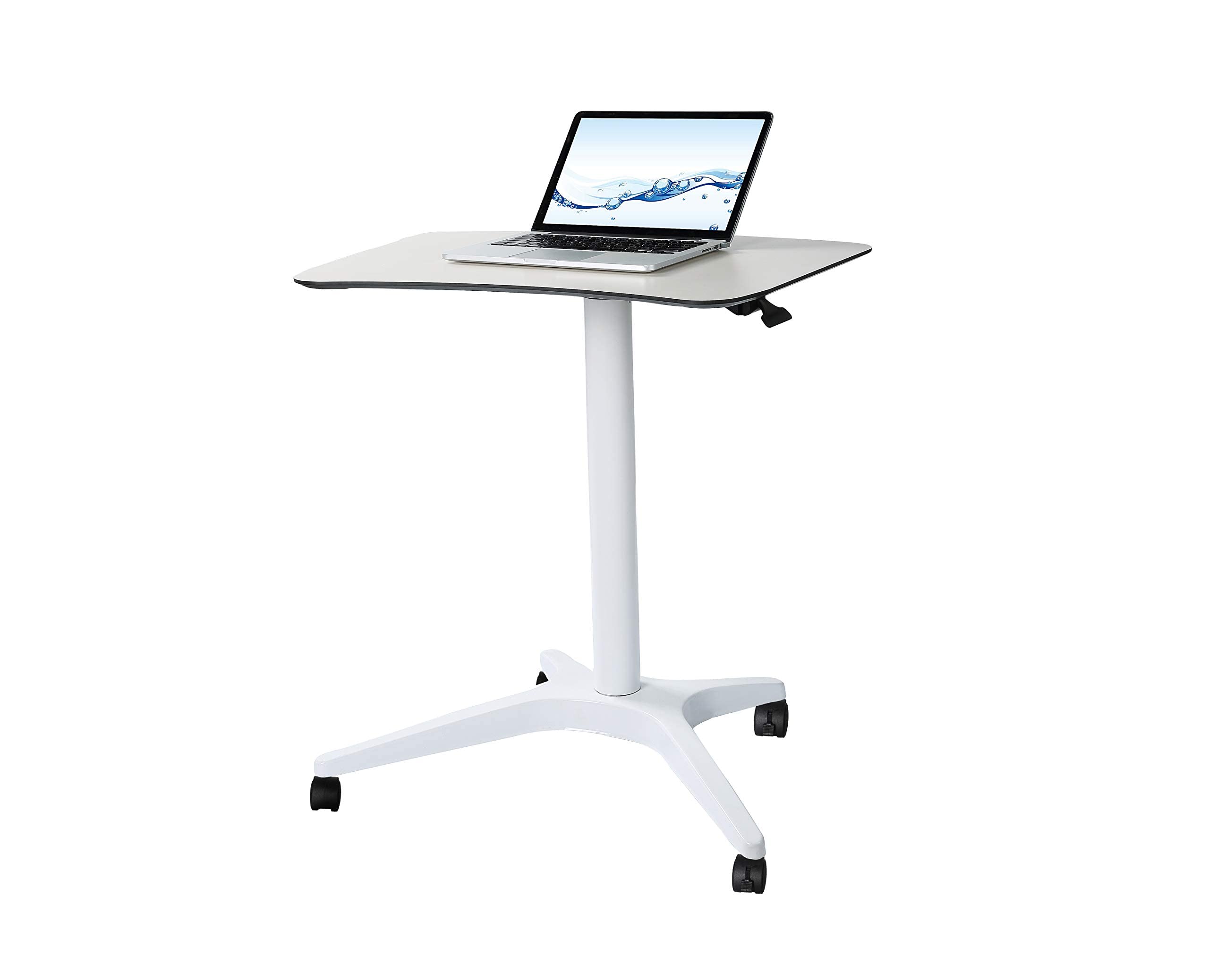 Pneumatic Adjustable Height Laptop Desk Sit and Stand Mobile Ergonomic Design Excellent Computer