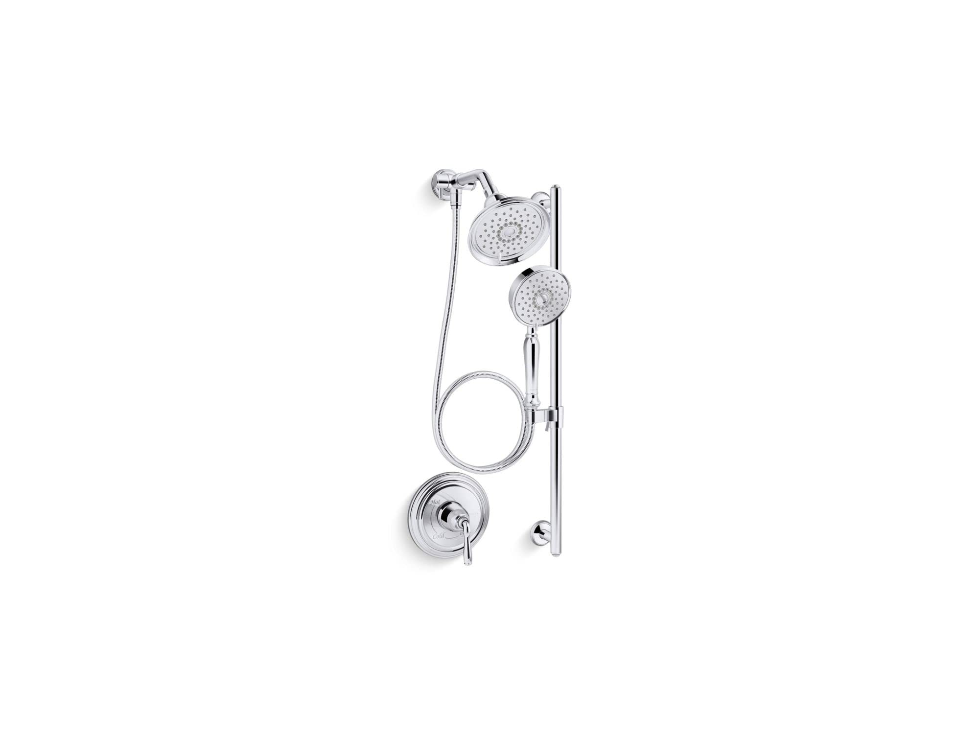 Kohler 22179-CP Bancroft Essentials パフォーマンスシャワーパッケージ 2.5gpm 光沢クロム