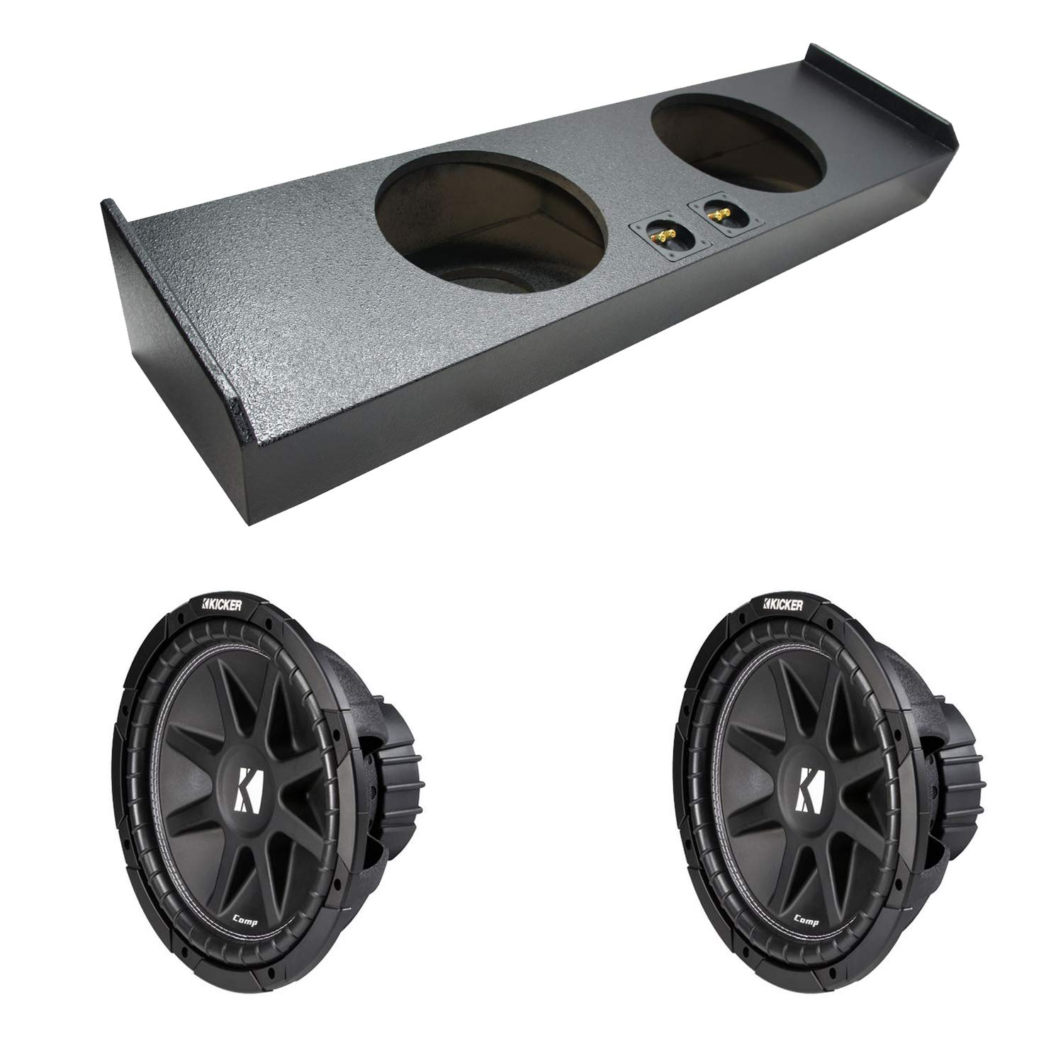 2009-2015 Ford F-150 Super Crew Truck Kicker Comp C12 Dual 12インチ Rhinoコーティングサブボックスエンクロージャ - ファイナル2オー