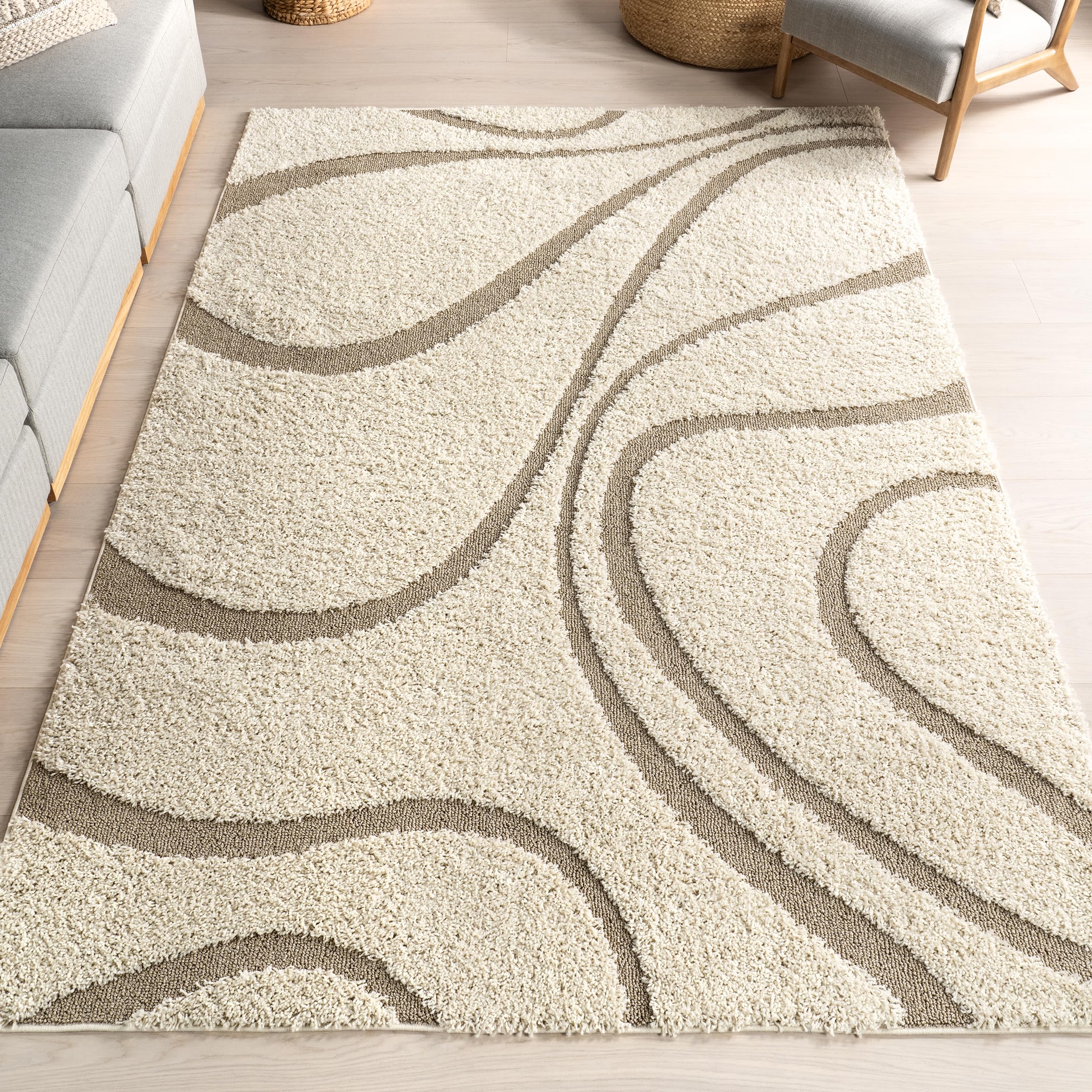 nuLOOM Carolyn Cozy Soft & Plush Shag Runner Rug 2' 6 x 6' Beige