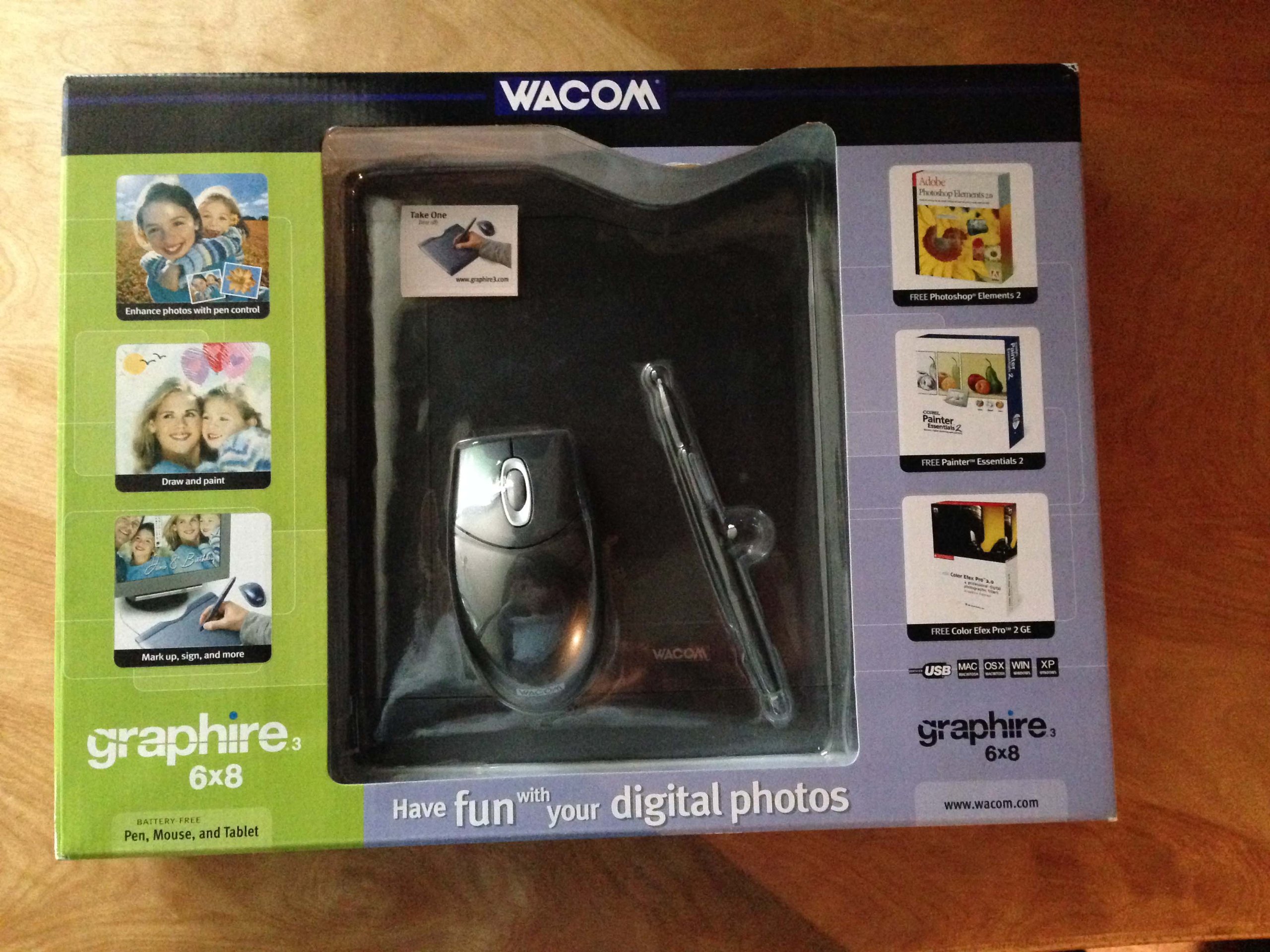 Wacom Graphire3 6X8 USB Tablet -Sapphire (CTE630SA)