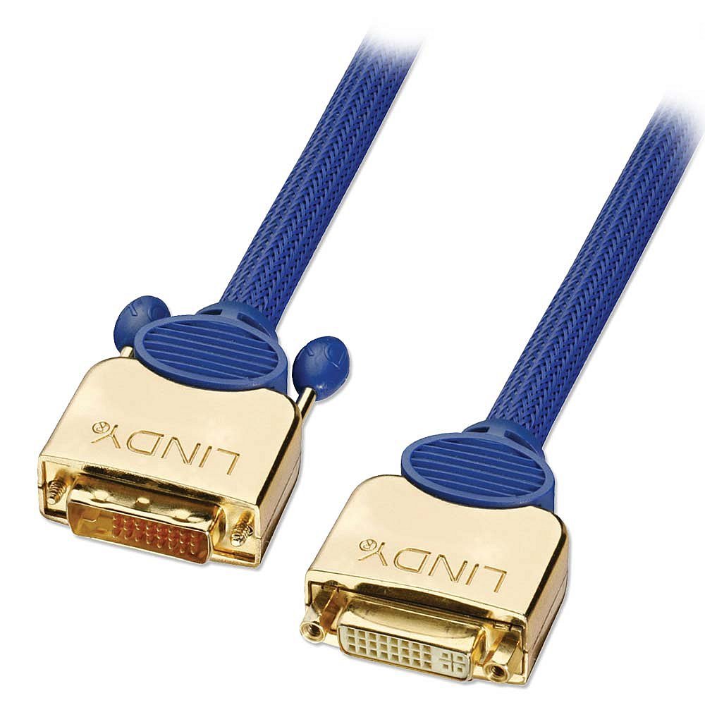 LINDY 7.5mプレミアムゴールドDVI-Dデュアルリンク延長ケーブル