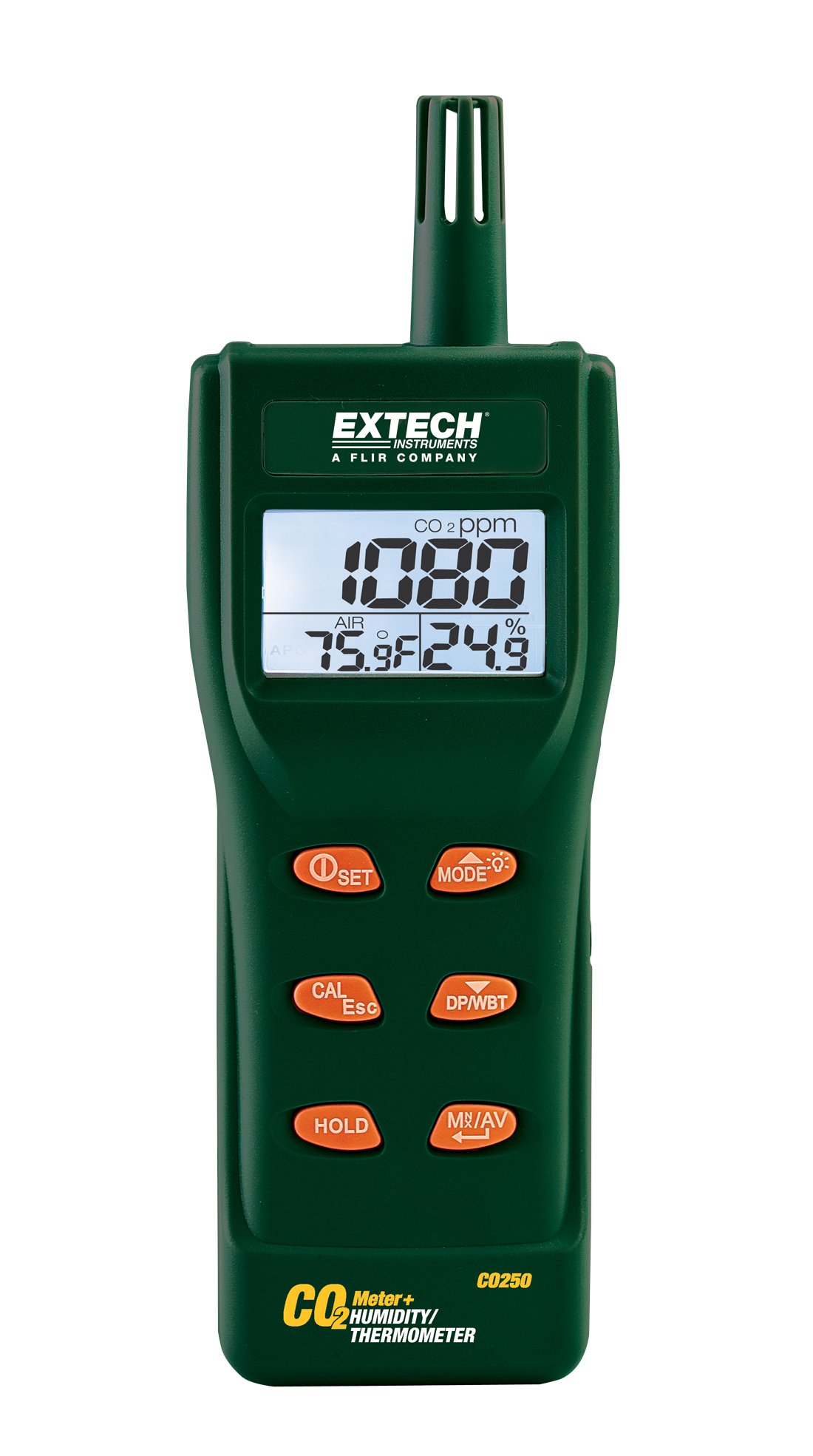 Extech co250ポータブル室内空気品質co2メーター/ Datalogger