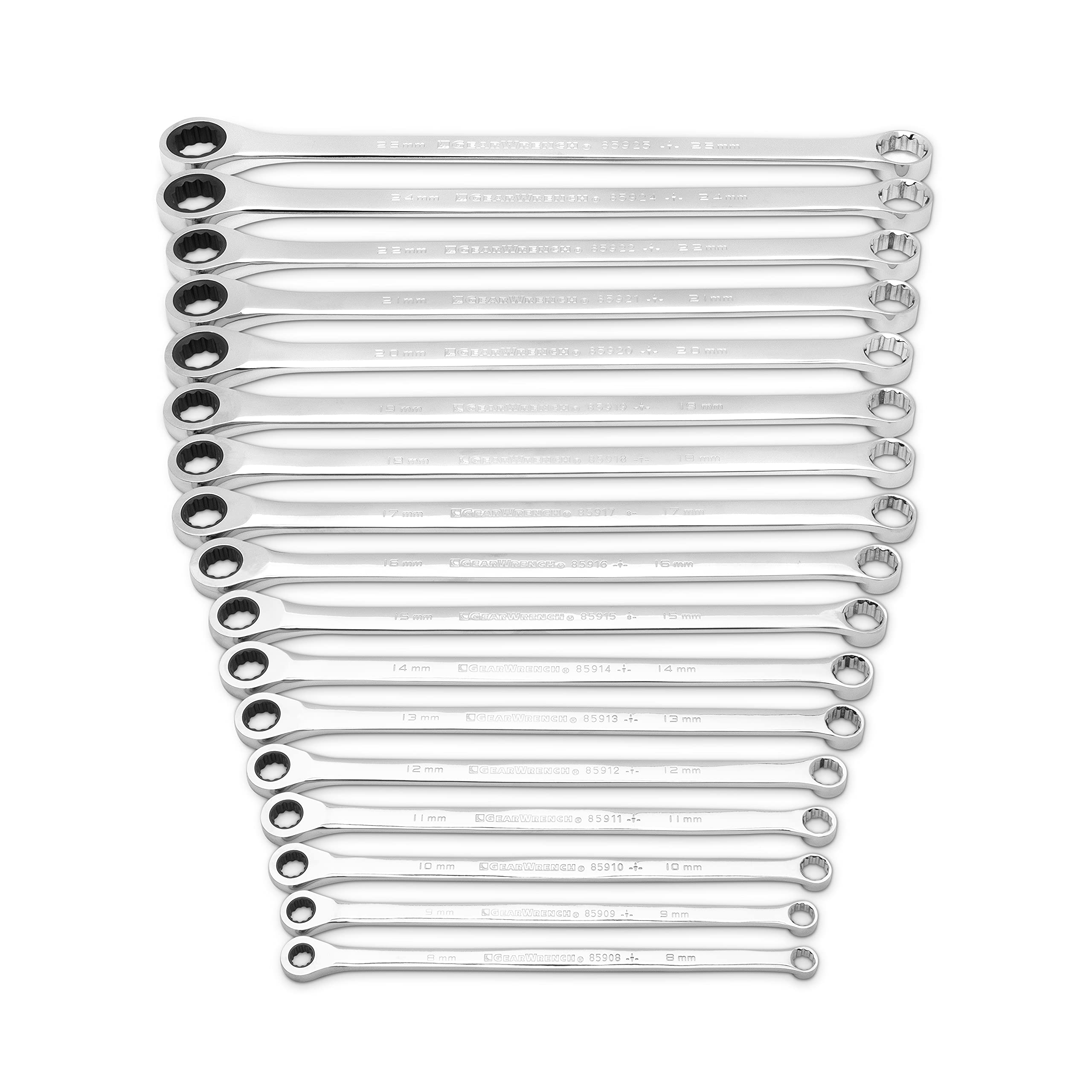 GearWrench 85989 17 pc. XL GearBox Double Box Ratcheting Wrench Set Metric