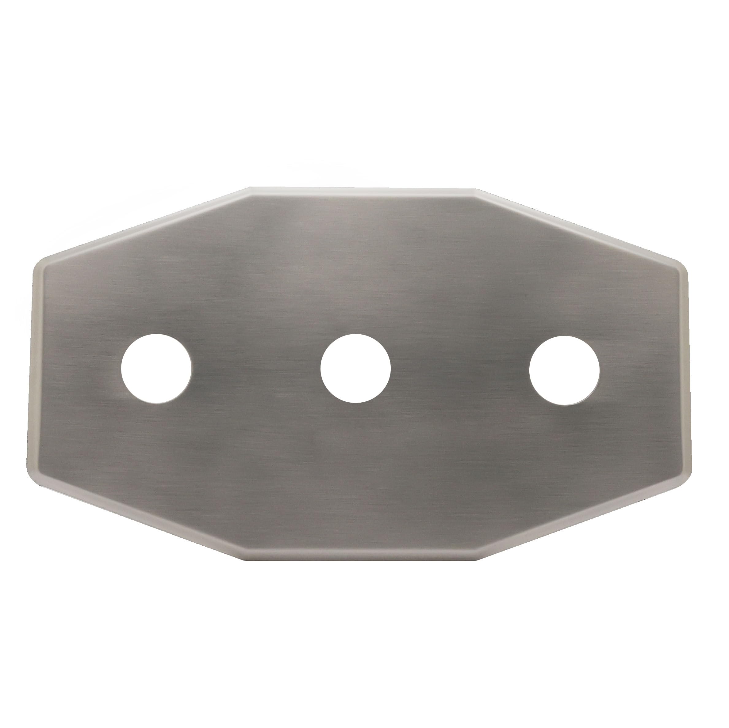 WestBrass D505 Satin Nickel Three-Hole Remodel Plate