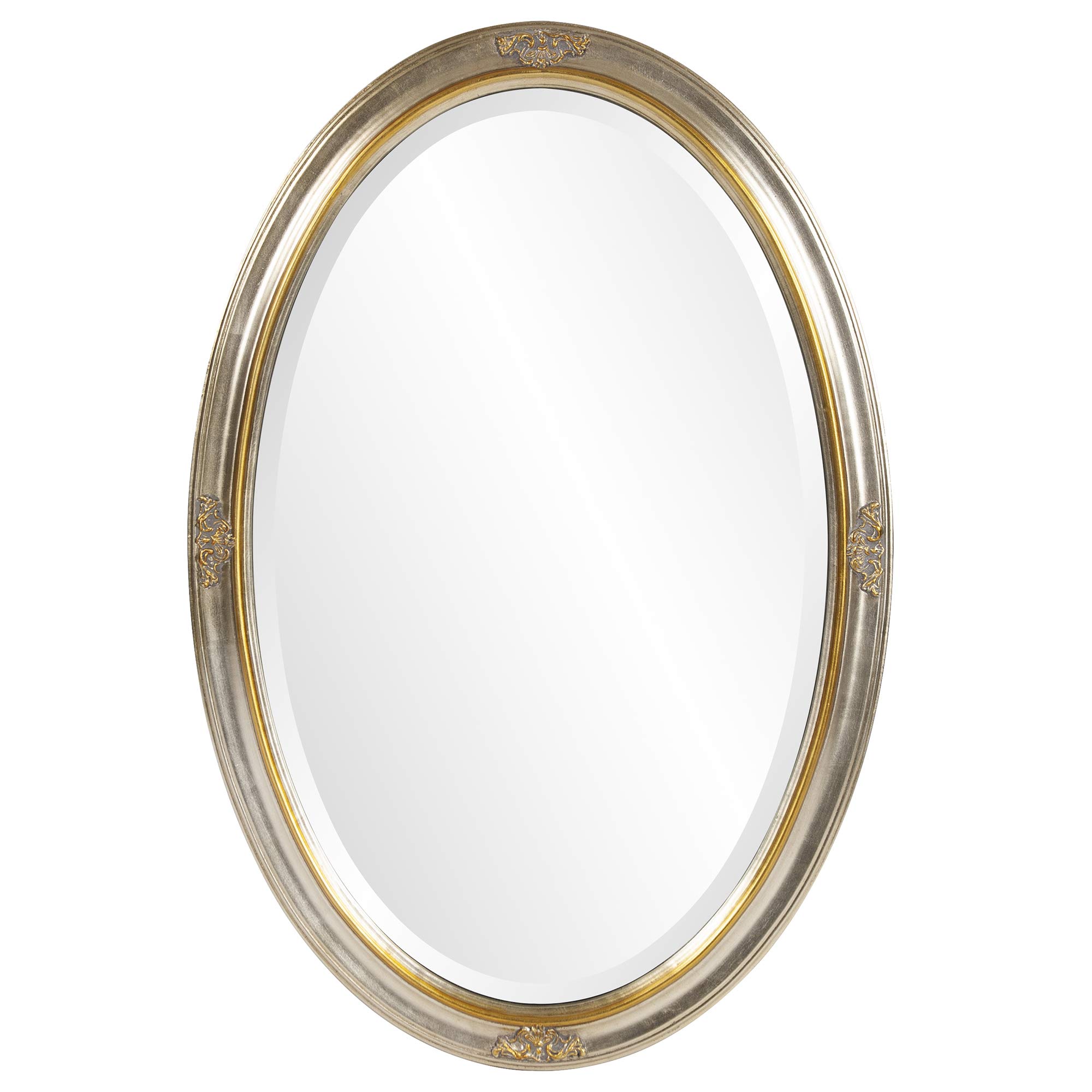 Howard Elliott 2153 Carlton Oval Mirror 22 x 32-Inch Bright Silver Leaf by Howard Elliott Collecti