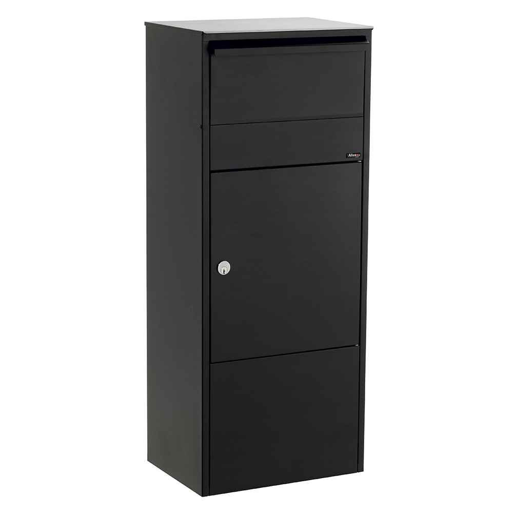 Qualarc ALX -800-BK Allux 亜鉛メッキスチールロック郵便小包ボックス ブラック 奥行き11インチx幅15.5インチx高さ37.5インチ