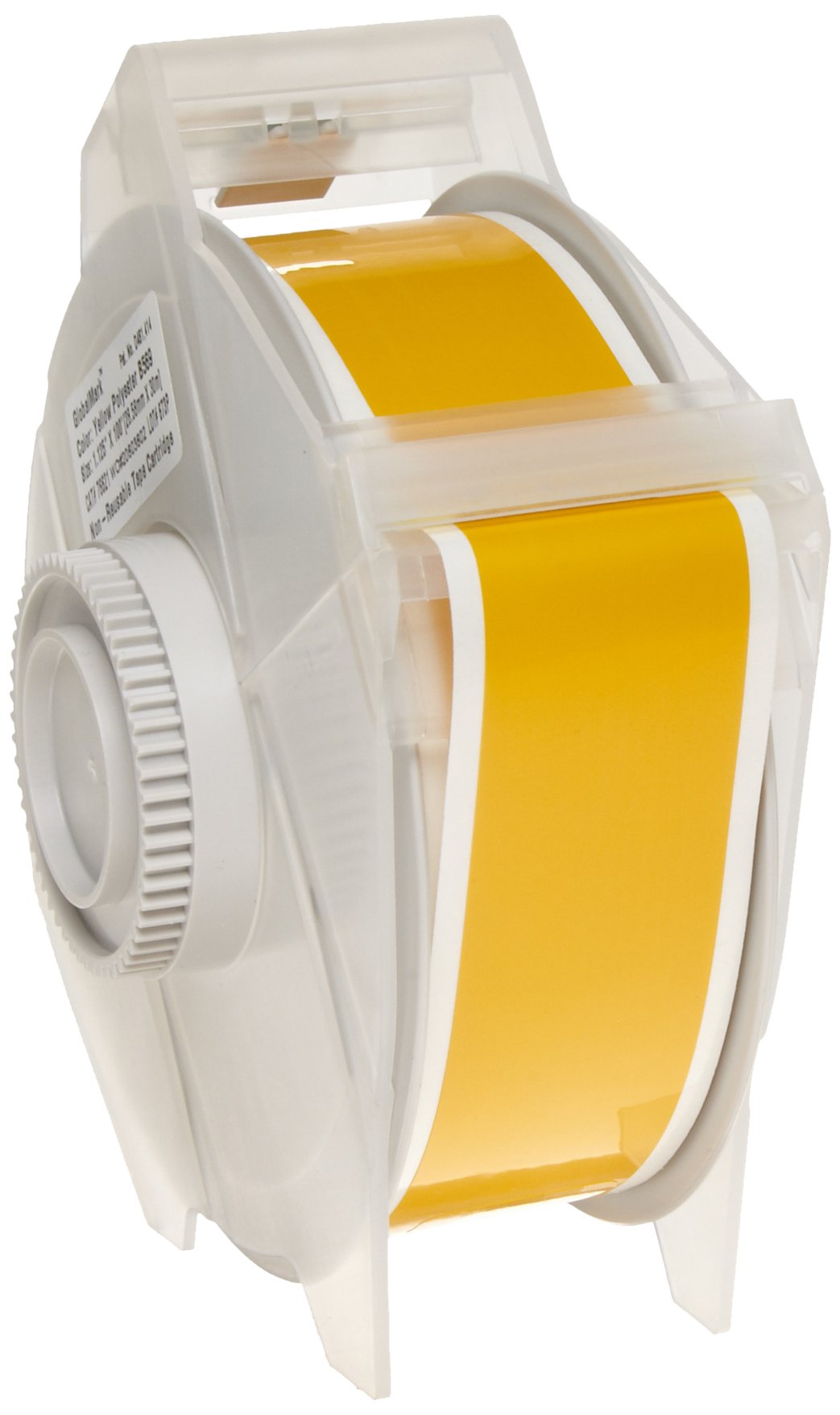 Brady 76621 GlobalMark 100' Length x 1.125 Width B-569 Hi-Performance Polyester Yellow Tape by Bra