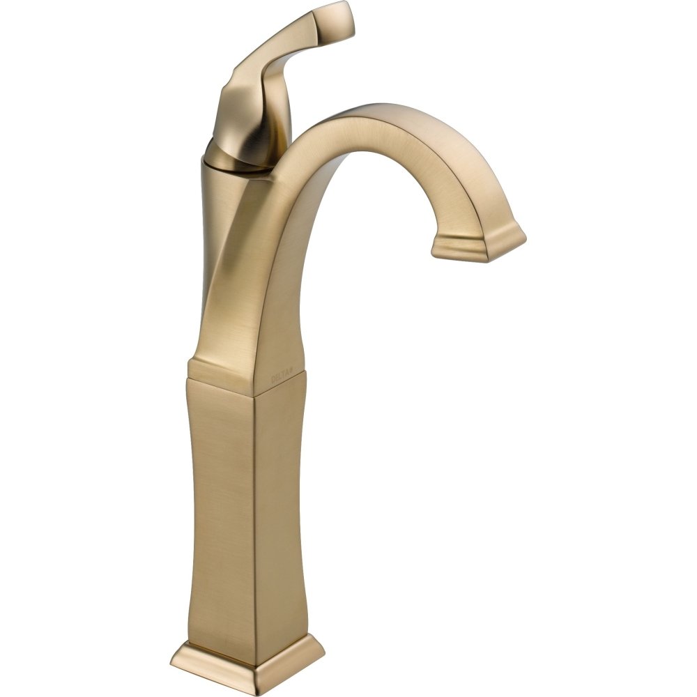 Delta Faucet Dryden ベッセルシンク蛇口 ゴールドベッセルバスルームシンク蛇口 ゴールドバスルーム蛇口 バスルームシンク蛇口 浴室シンク用蛇口 シャンパンブロンズ 751-CZ-DS