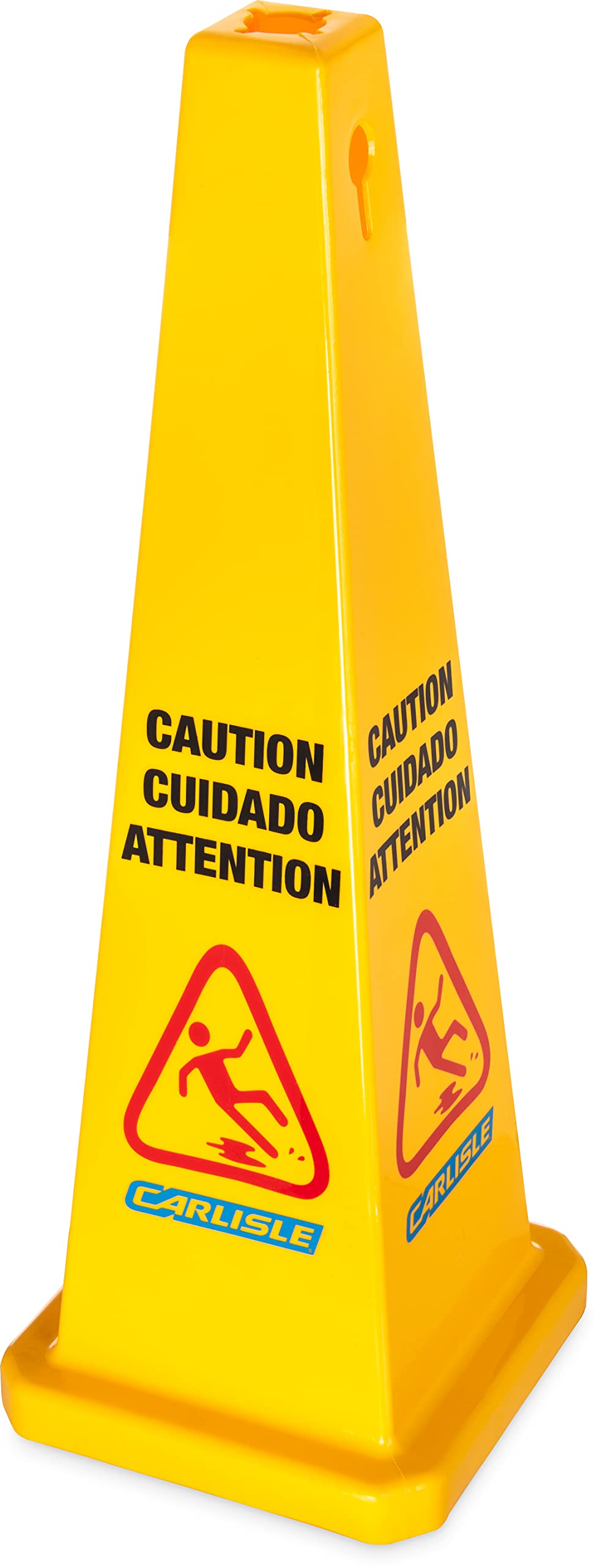 Carlisle 3694104 36-inch Caution円錐英語/スペイン語/フランス語、イエロー