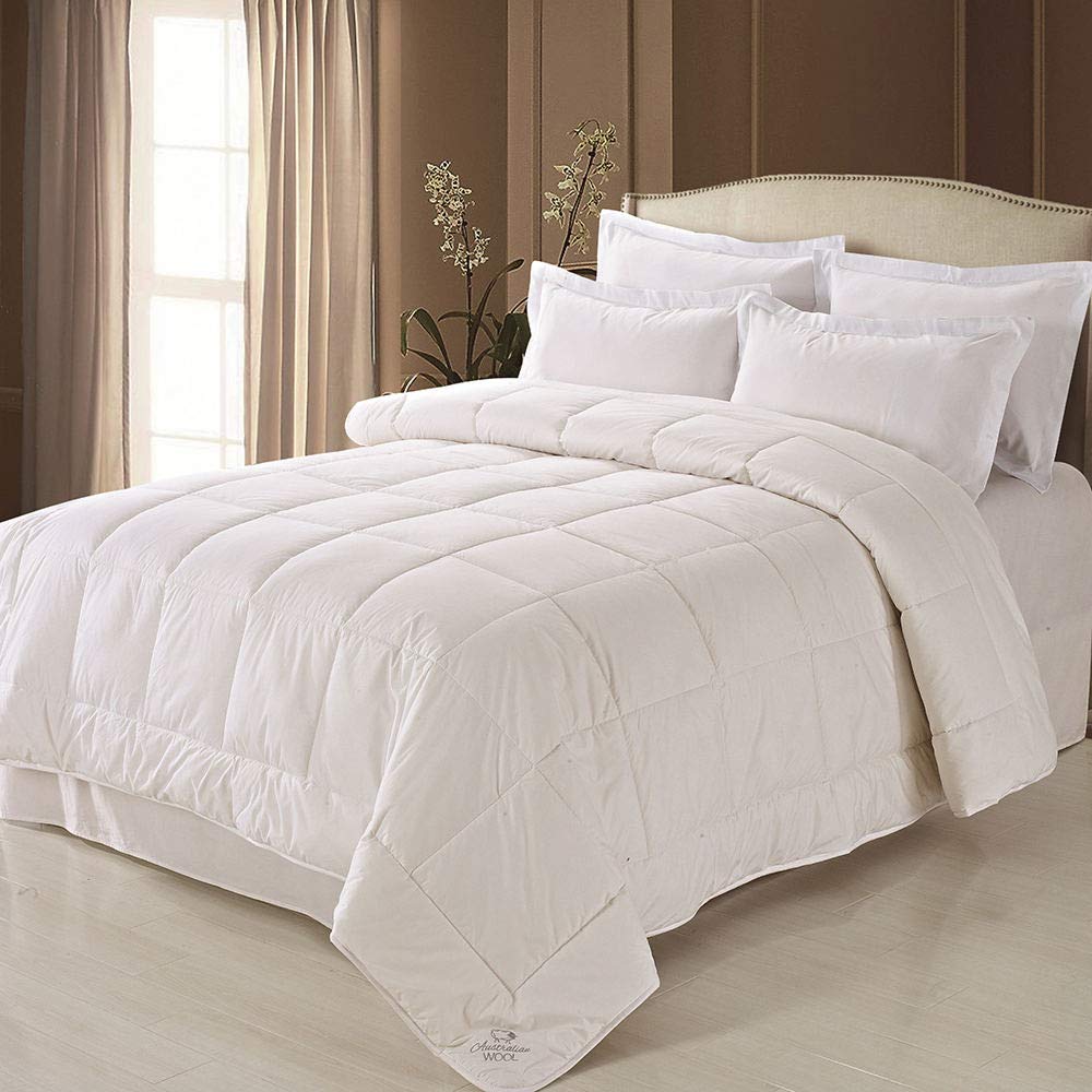 Fresh Ideas FRE611XXWHIT04 Australian Wool & Cotton Comforter White