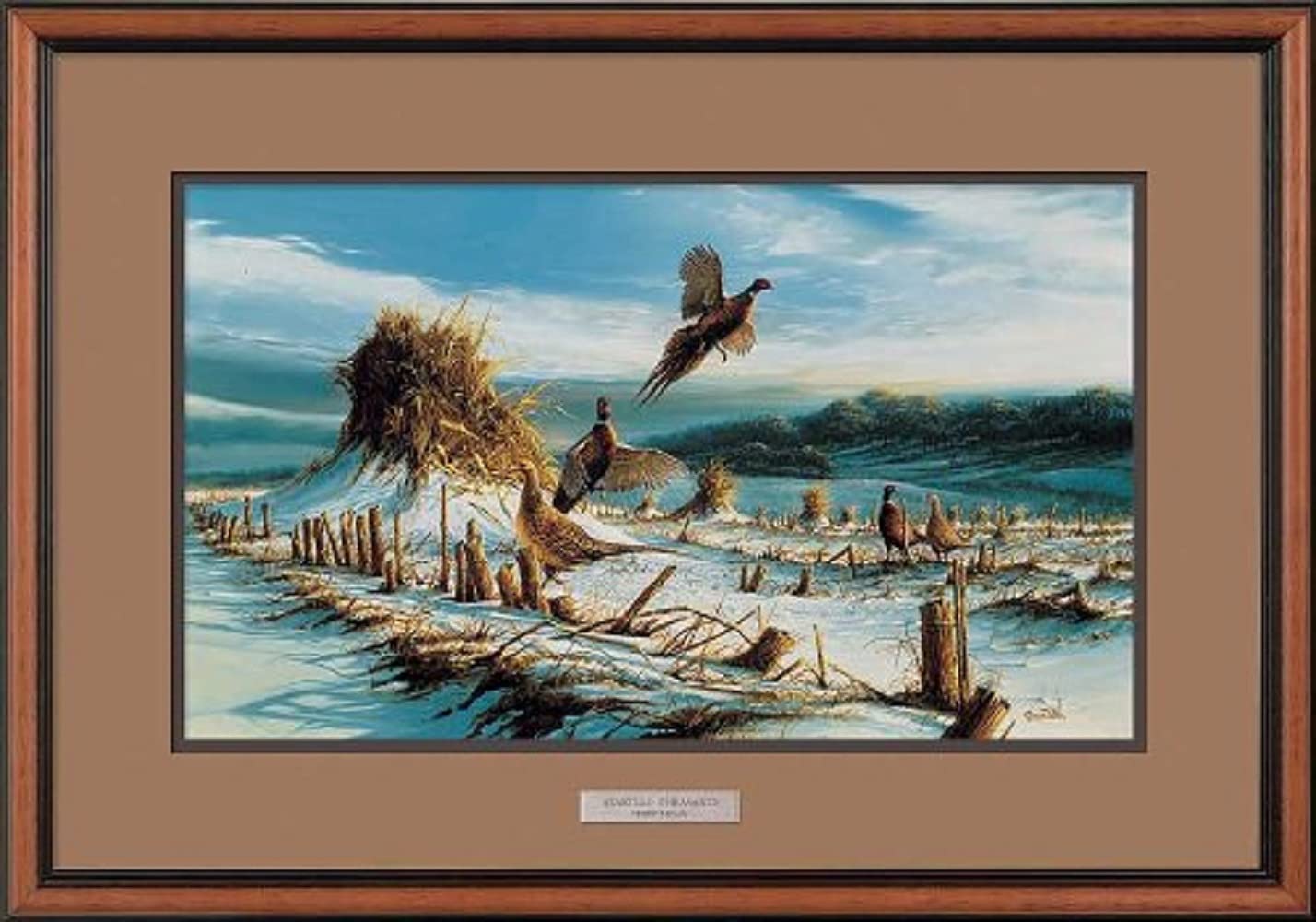 Startled ? Pheasants II Framed Encore印刷by Terry Redlin