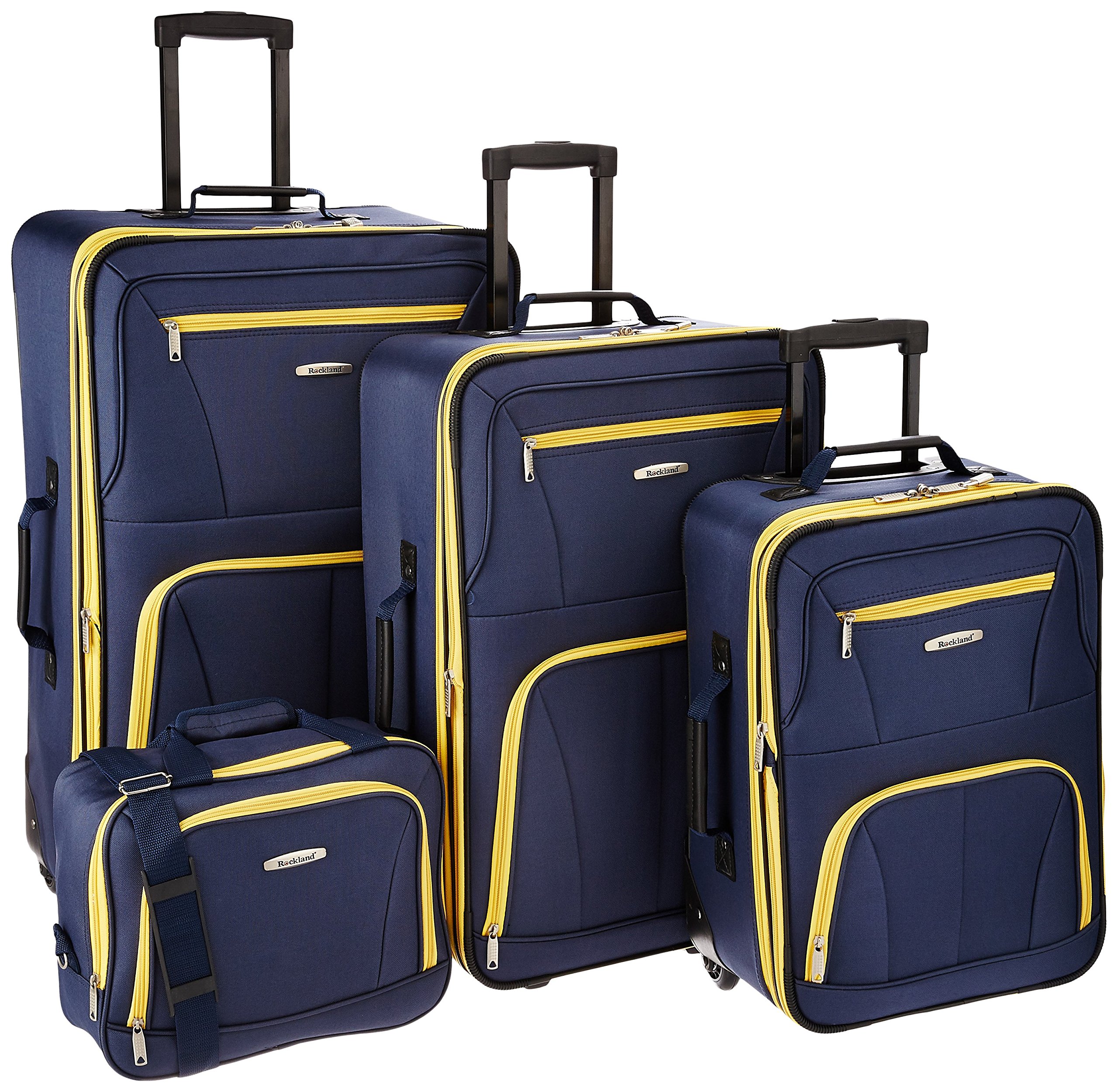 Rockland Luggage Journey ソフトサイド アップライトセット ネイビー 4-Piece Set (14/19/24/28) Journey ソフトサイド アップライト ラゲ
