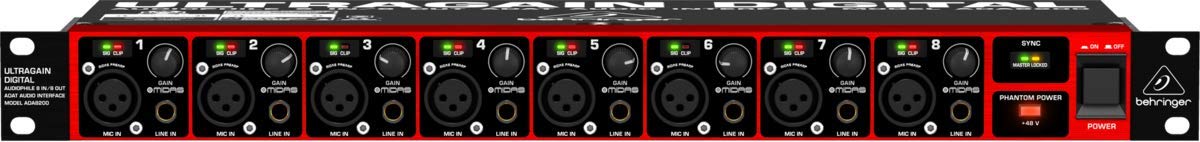 BEHRINGER ベリンガー ADAT対応可能な8IN/OUTのA/D D/Aコンバータ ADA8200
