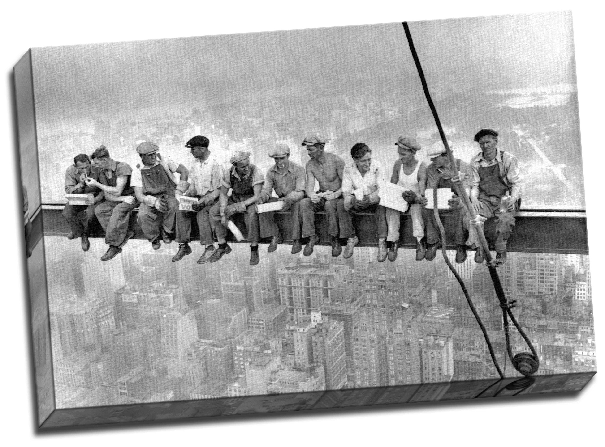 High Definition Lunch Atop A New York Skyscraper Cross Beam Girder Canvas Art Print 50cm x 80cm A1
