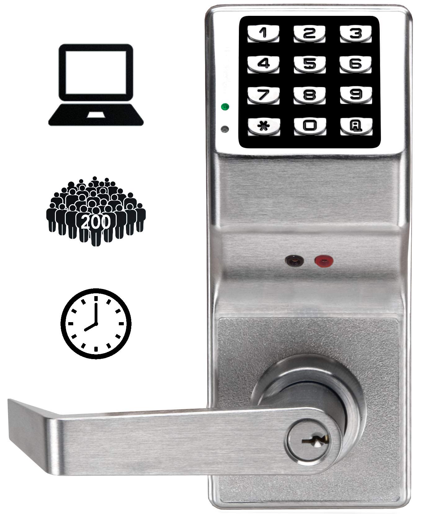Alarm Lock Systems Inc. DL2800 US26D Trilogy Digital Lock Cylindrical Kil 26D Satin Chrome by Alarm