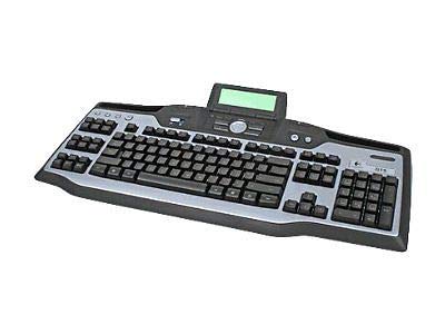Logitech G15 ゲーミングキーボード バックライト ブラック 867619-0403。