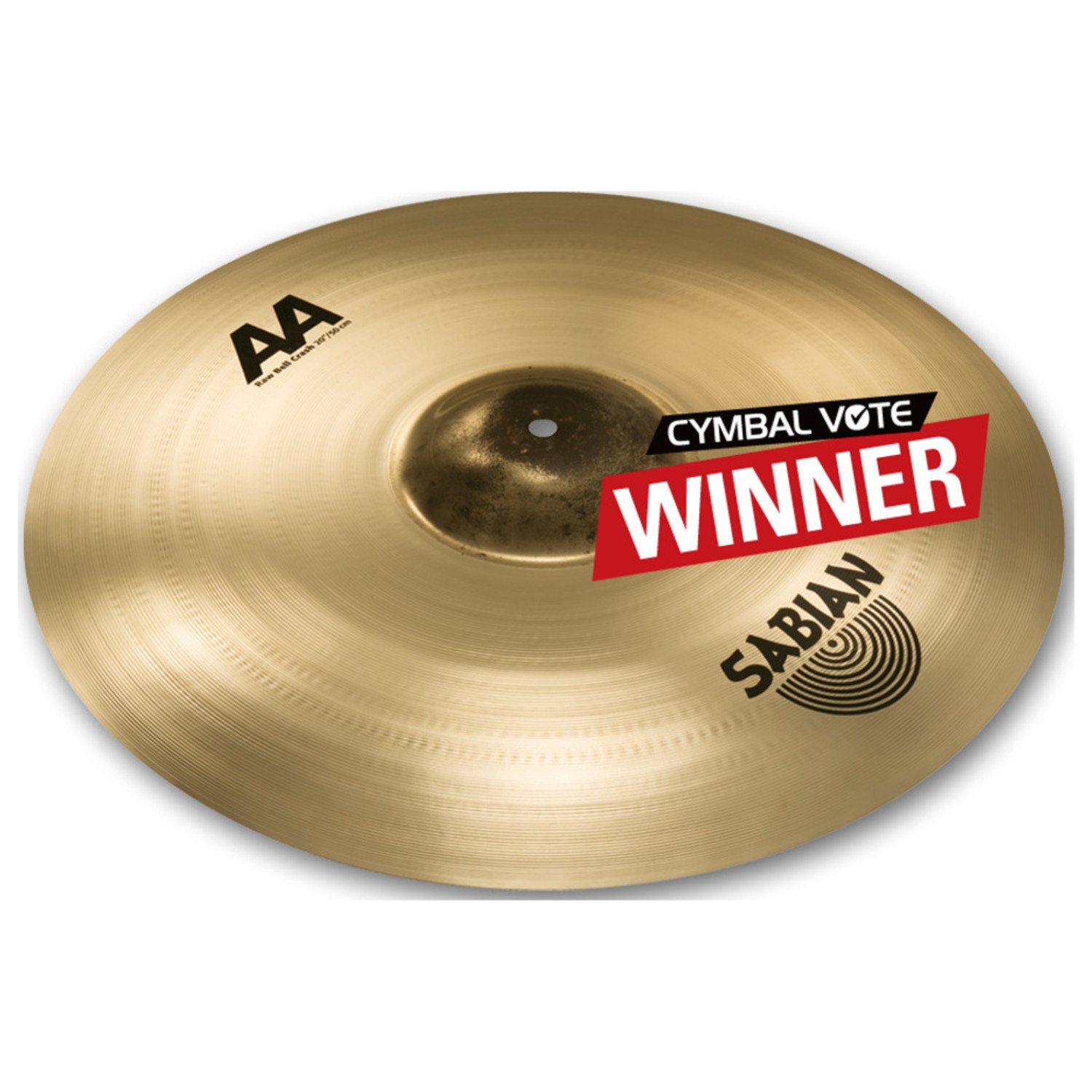 Sabian 2200772B 20-Inch AA Raw Bell Crash Cymbal - Brilliant Finish by Sabian