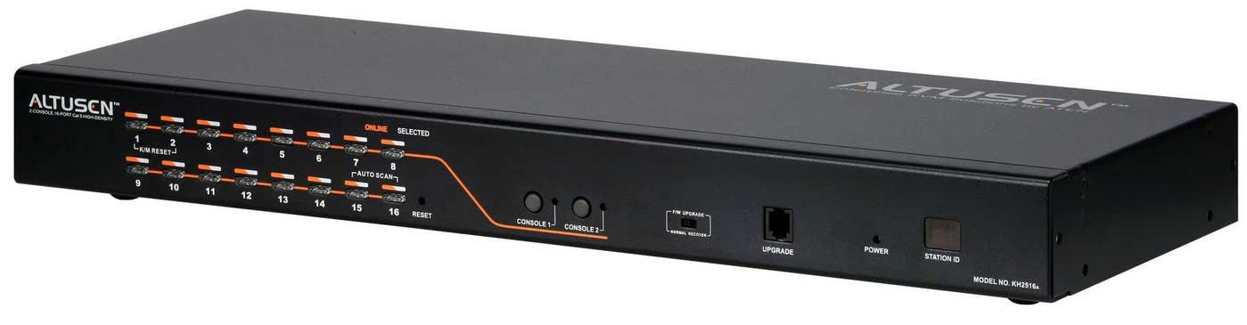 Aten 2コンソール 16ポート Cat 5 高密度KVMスイッチ KH2516A-AX-G (高密度KVMスイッチ)
