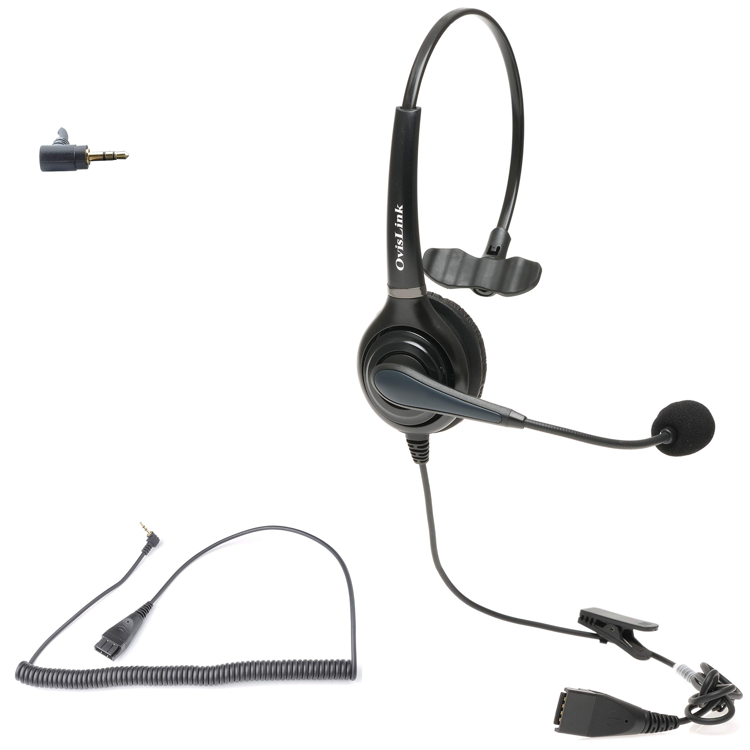 OvisLink ヘッドセット Cisco Small Business Phone SPA501G 502G 504G SPA508G SPA509Gに対応 コールセンター用 ノイズキャンセリング