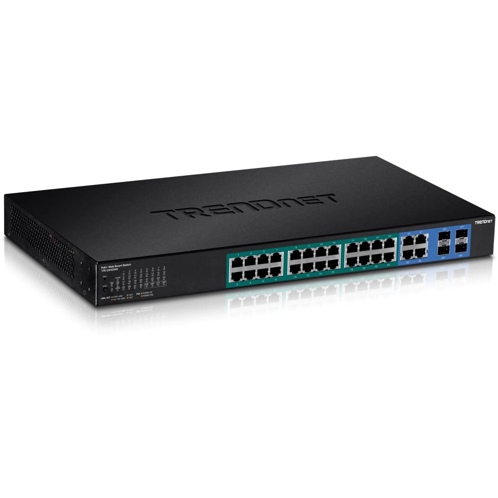 TRENDnet TPE TPE-2840WS 28-Port Gigabit Web Smart PoE+ Switch - Switch - managed - 4 x 10/100/1000 (