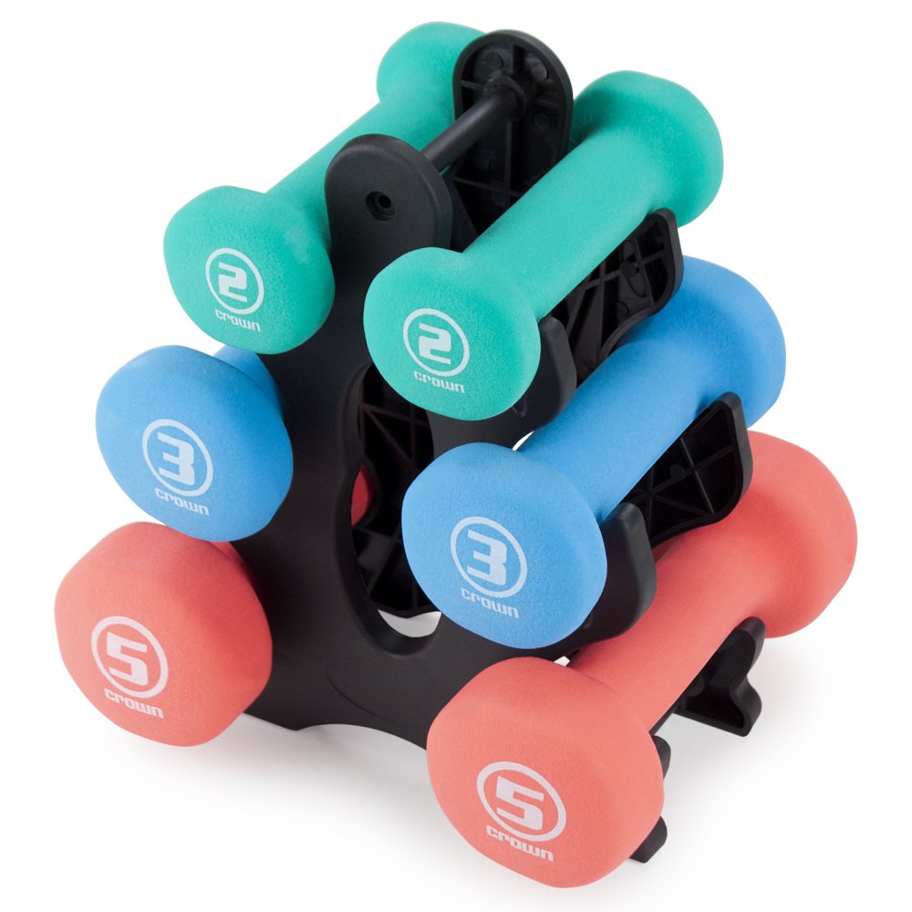 セットの3ペアのネオプレンBody Sculpting Hand Weights with Stand byクラウンスポーツ用品