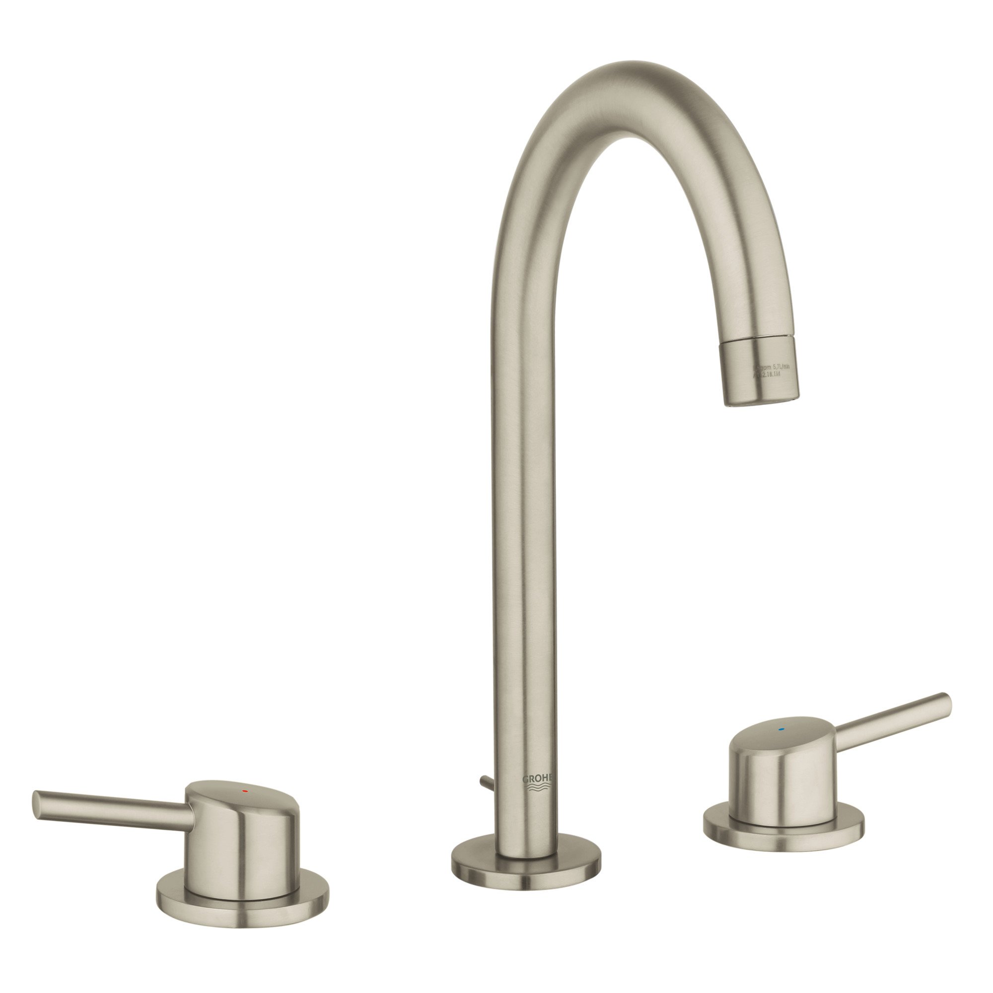 Grohe 20 217 A Concetto 1.2 GPM Widespreadバスルーム蛇口with SilkMove and Wat、 20217ENA 1