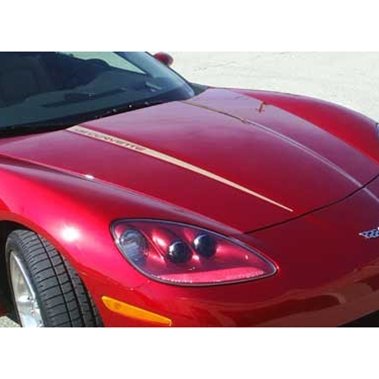コルベットボンネットストライプ/LS2コルベットデカール:2005-2007 C6 (イエロー)