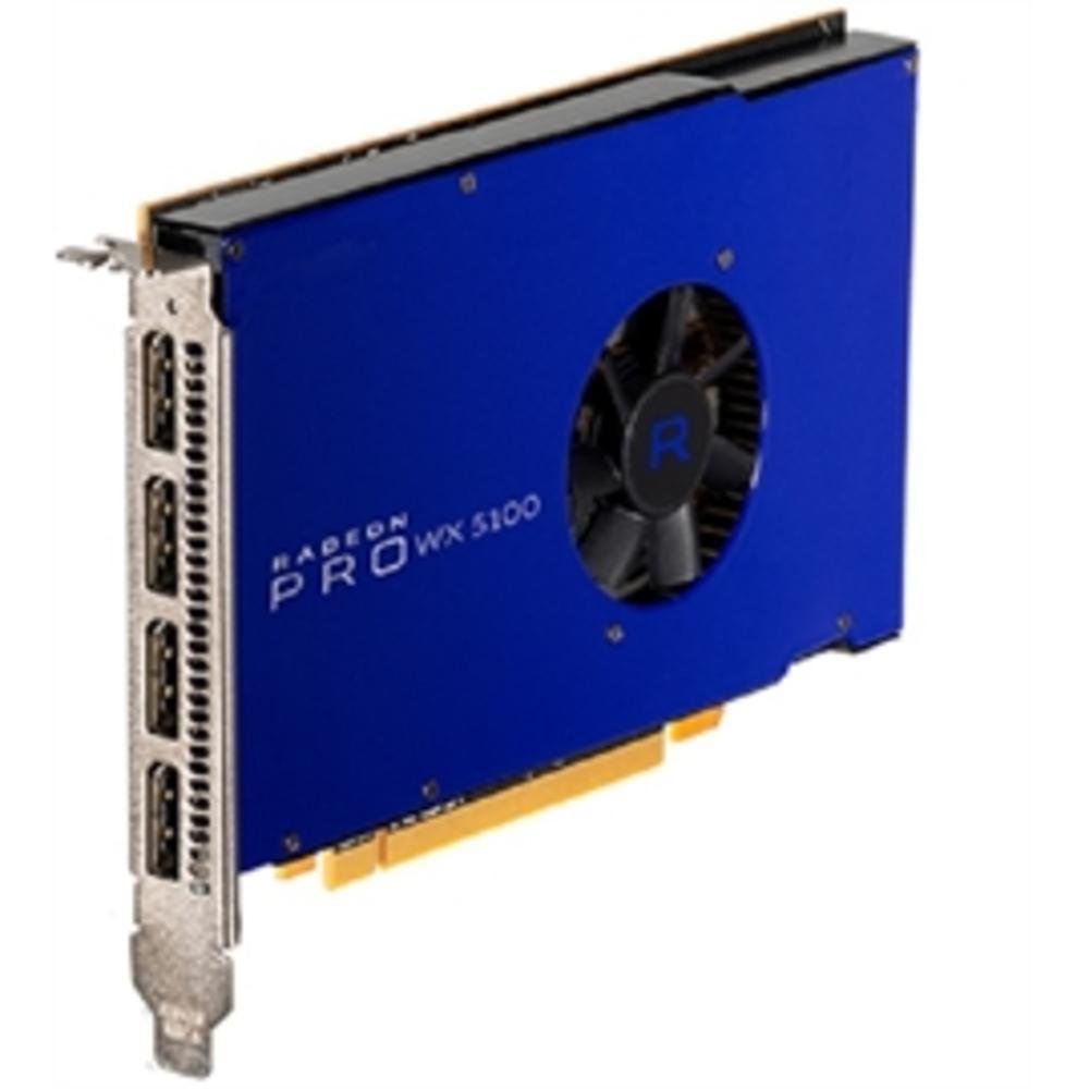 AMD 100-505940 Radeon Pro WX 5100 8GB GDDR5 ディスプレーポート4基付きワークステーションビデオカード、 Windows 10/7 & Linux (64-b